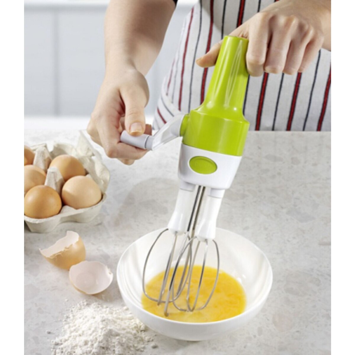 Batteur manuel avec 2 fouets inox pas cher - Auchan.fr