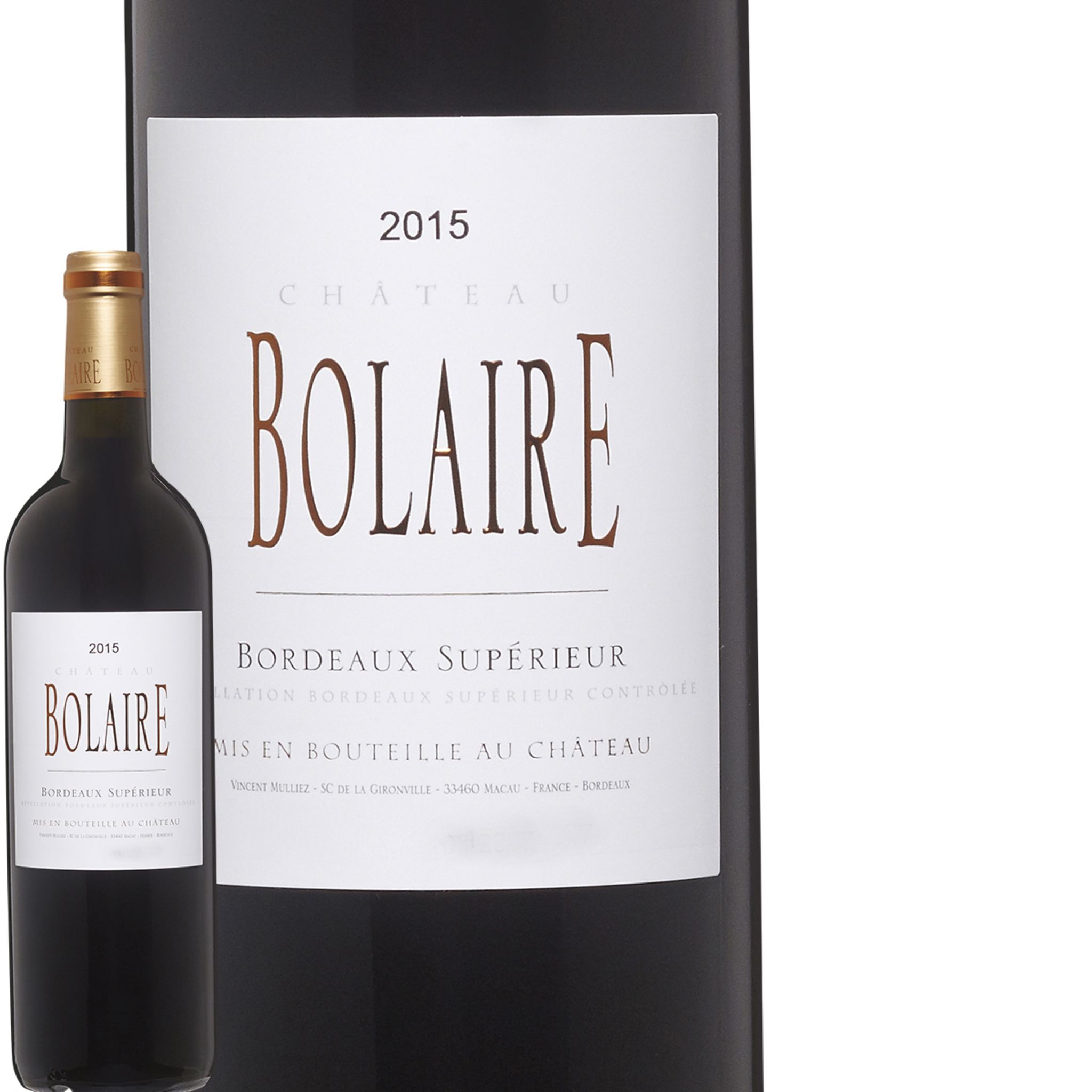 Château Bolaire Bordeaux Supérieur Rouge 2015 pas cher - Auchan.fr