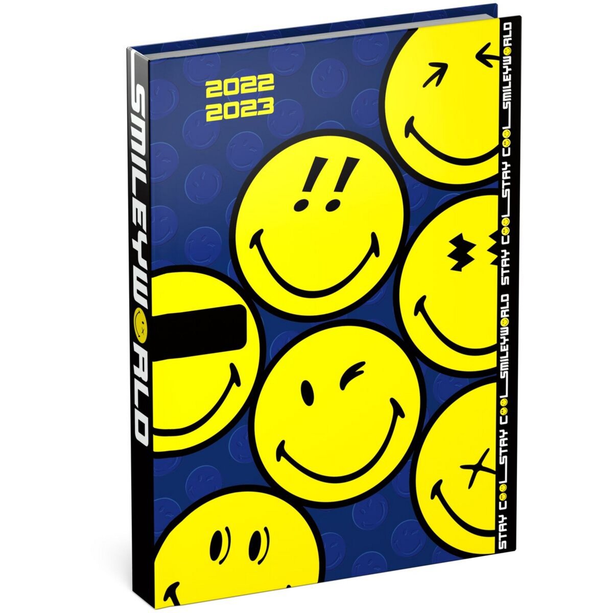 Smiley Agenda scolaire journalier 12x17cm Smiley Bleu et jaune 2022 ...