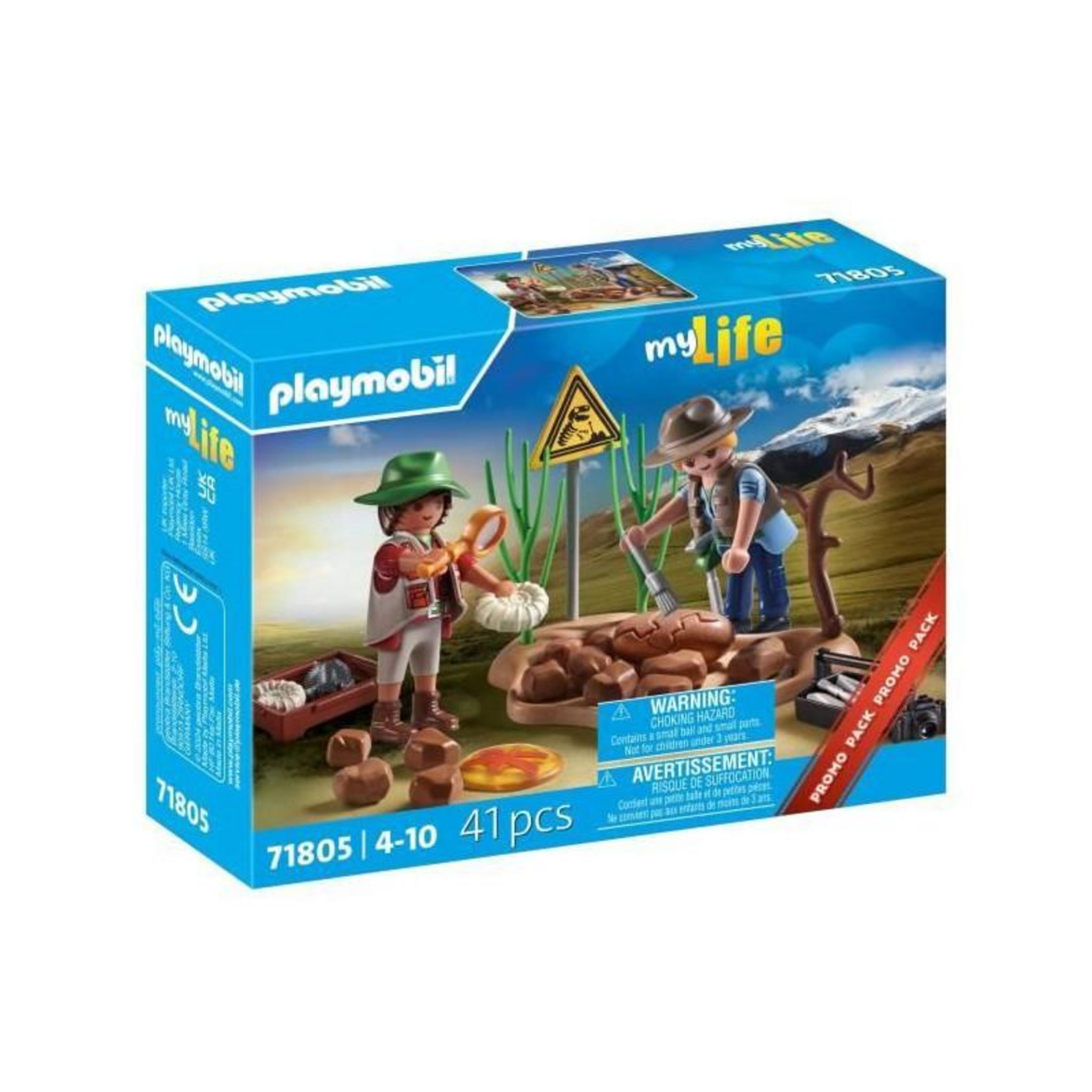 PLAYMOBIL PLAYMOBIL 71805 Chercheurs et fossiles de dinosaures pas cher ...