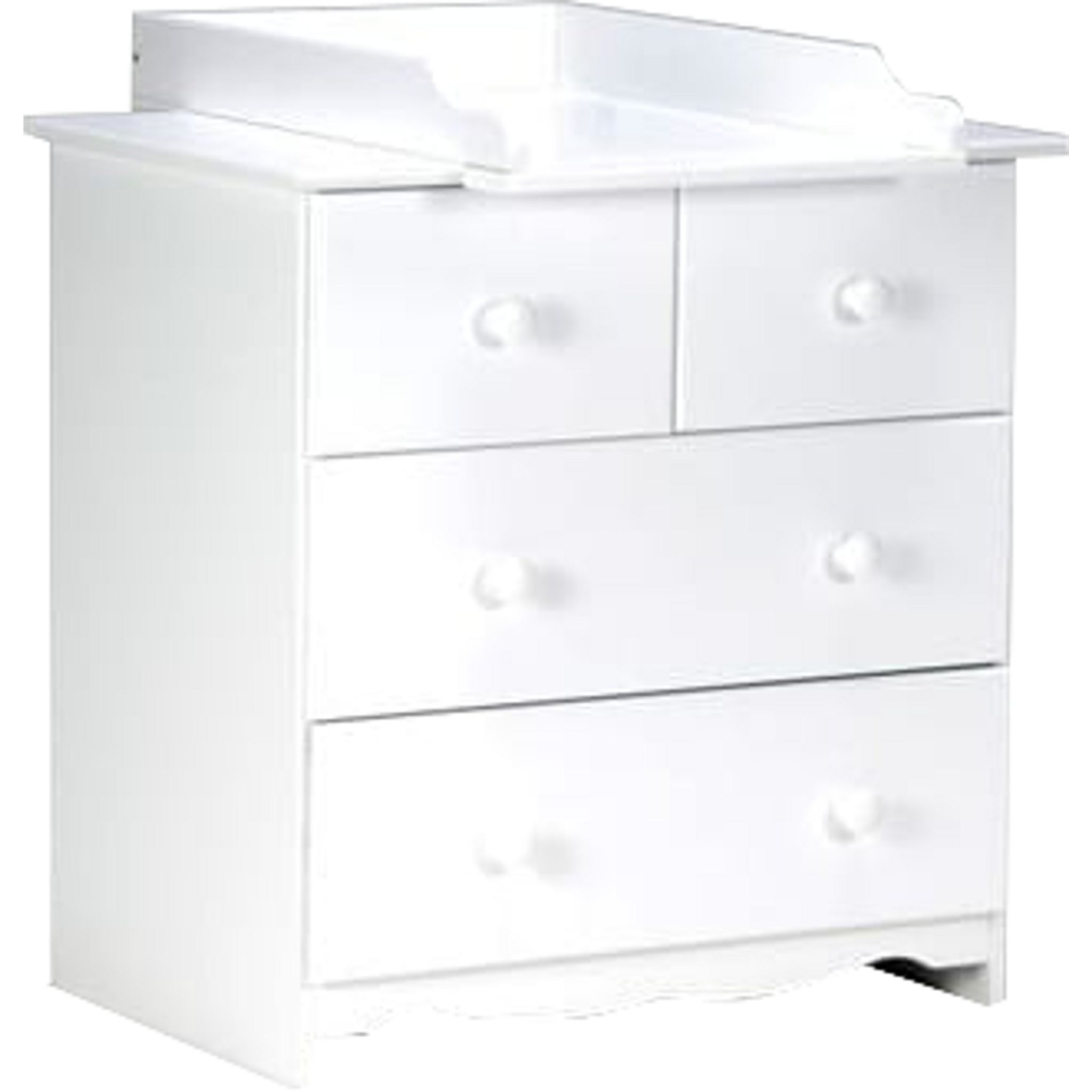 Commode + plan à langer amovible ROMANCE Blanc en bois massif pas cher ...