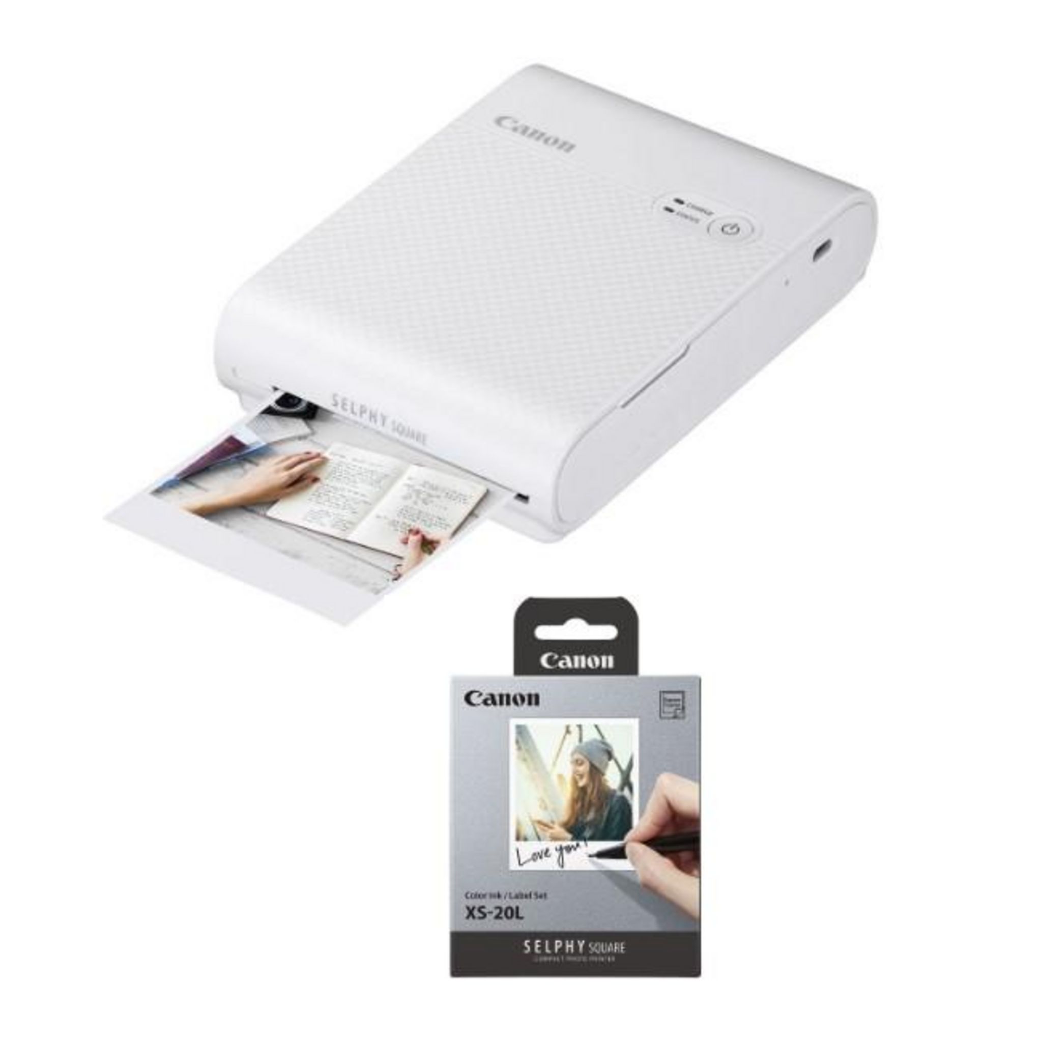 CANON Imprimante photo portable Selphy Square QX10 Blanche + Film photo ...