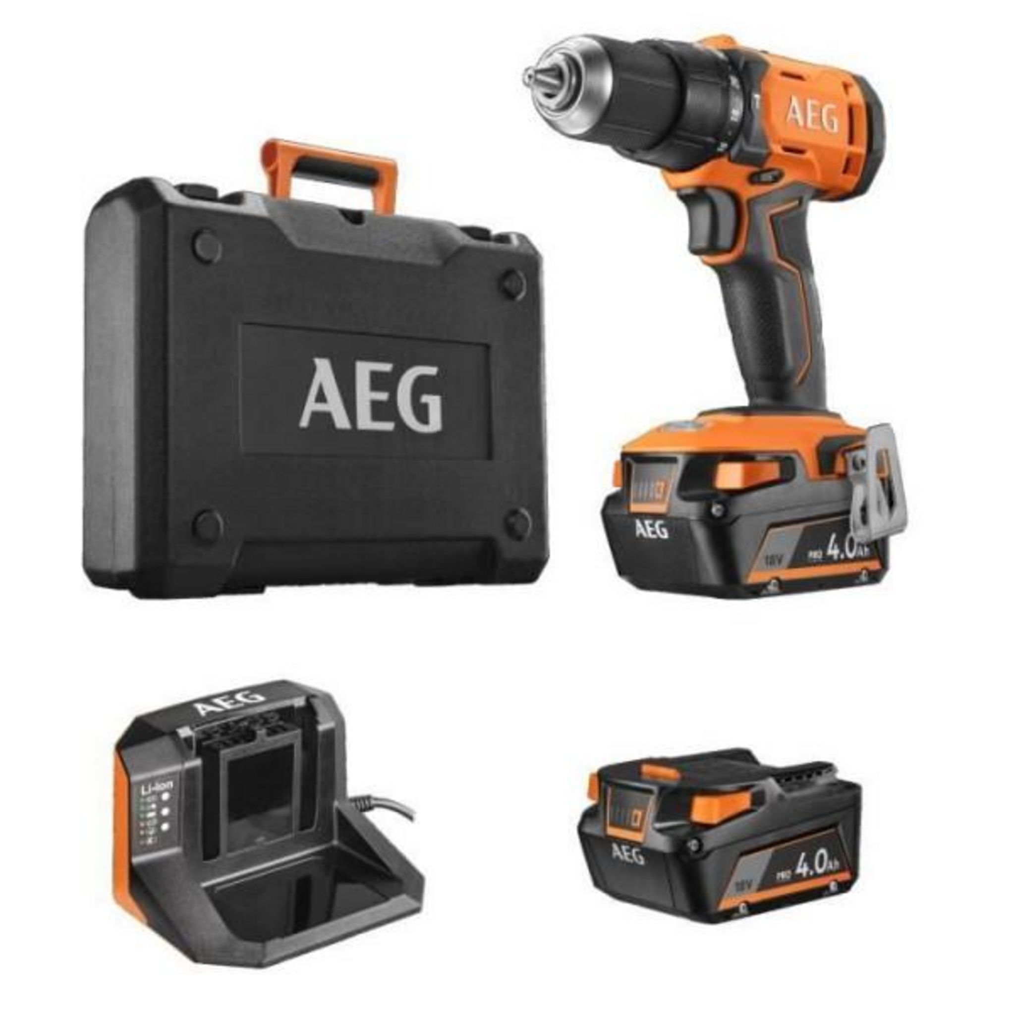 AEG POWERTOOLS AEG - Perceuse-visseuse a percussion 18V, 2 batteries 4 ...