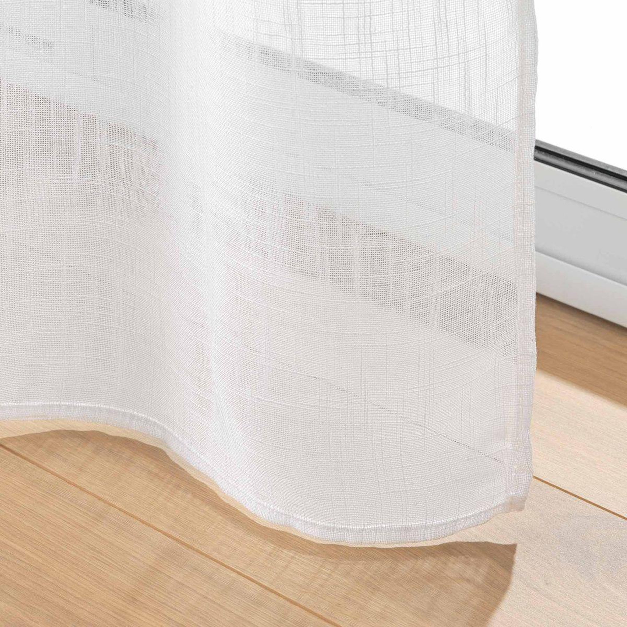 Douceur d'Intérieur Voilage Passe-Tringle Haltona 90x200cm Blanc pas ...