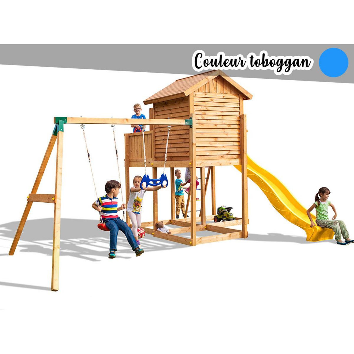 Fungoo Aire de jeux Move My Side - Toboggan bleu - Fungoo pas cher ...