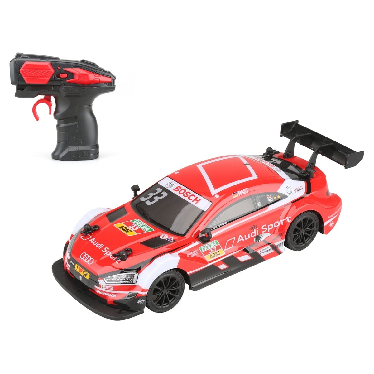 One Two Fun Voiture radiocommandée licence racing échelle 1/24e - Audi rouge pas cher - Auchan.fr