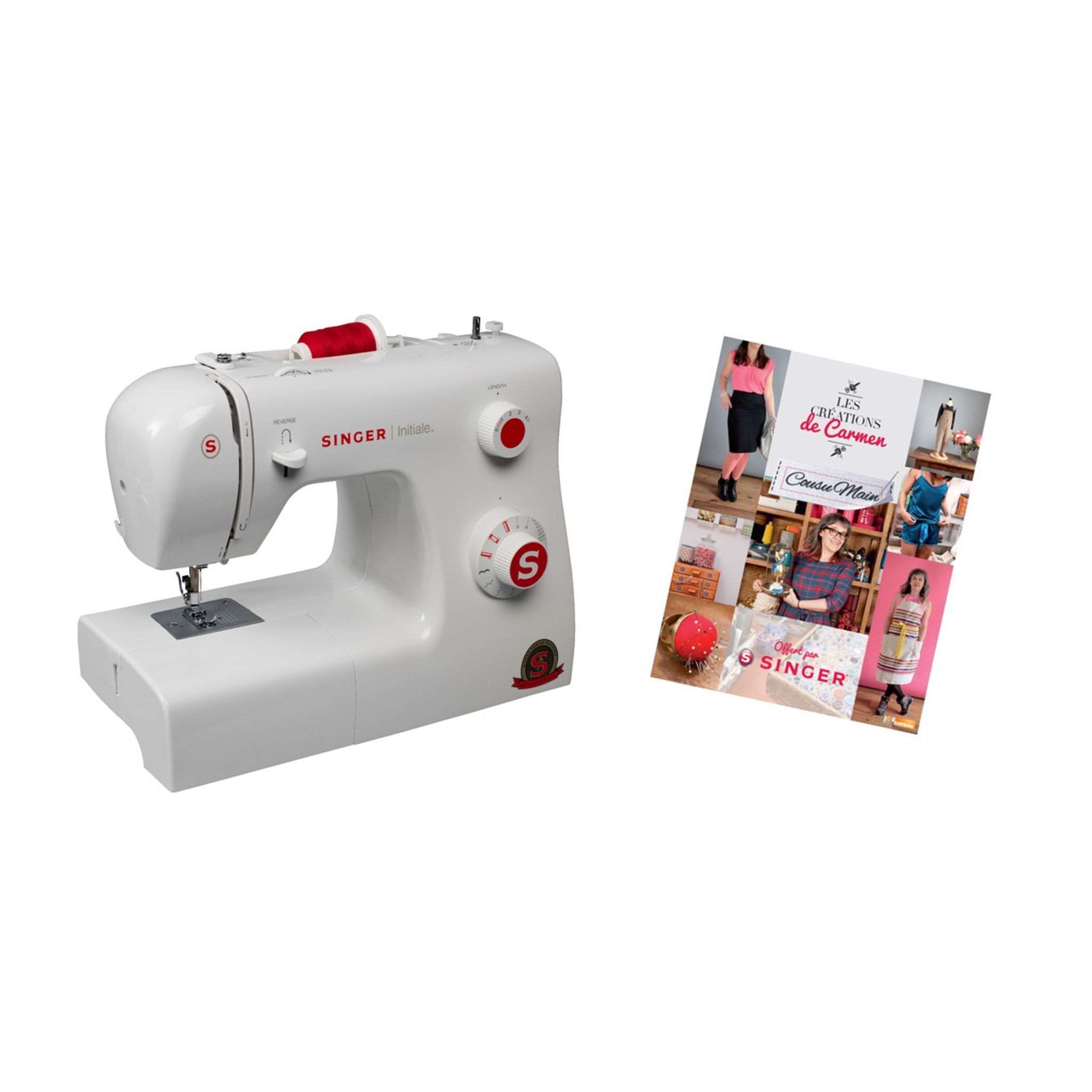 SINGER Machine à coudre initiale + livre cousu main pas cher - Auchan.fr