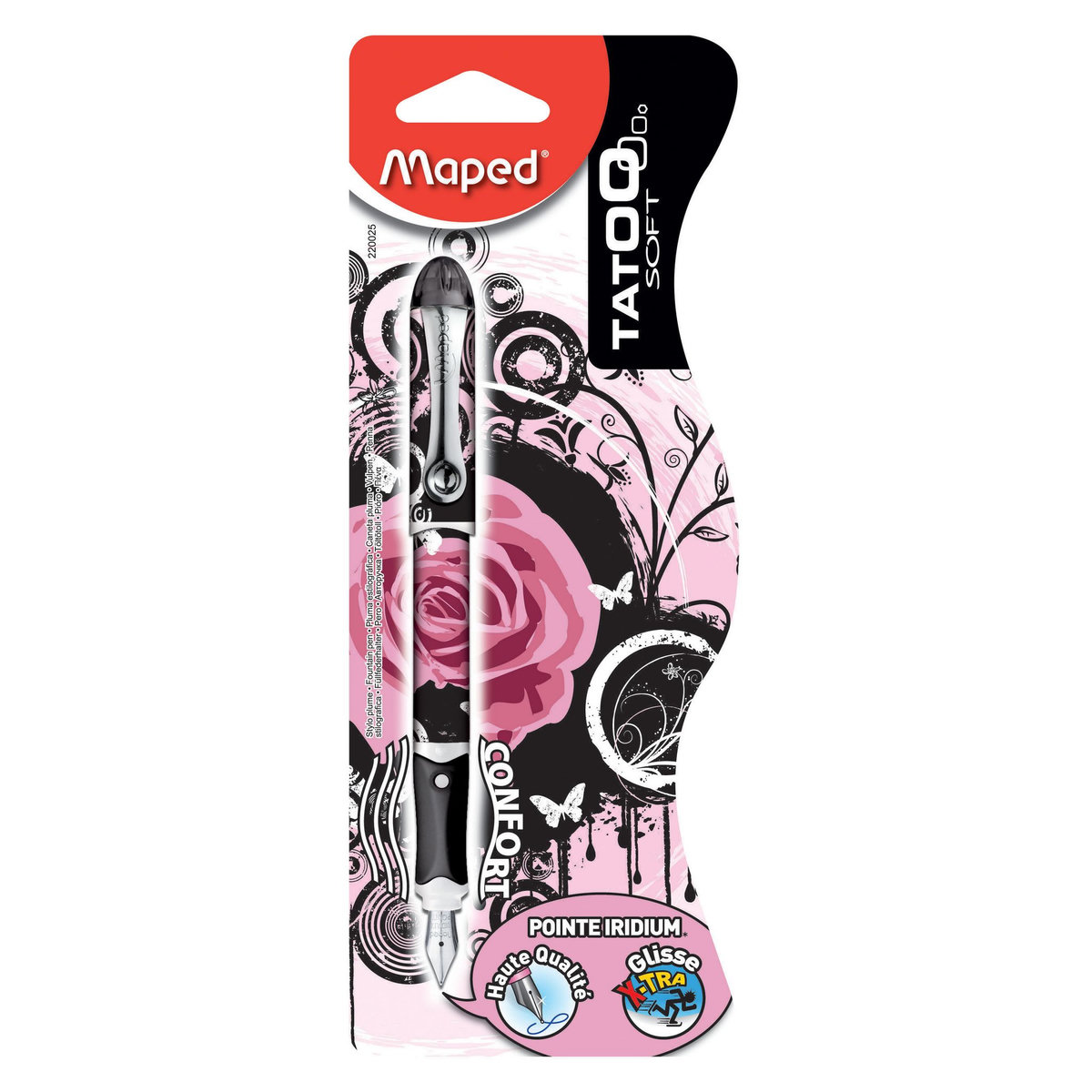 MAPED Stylo plume Tatoo Rock Roses pas cher - Auchan.fr