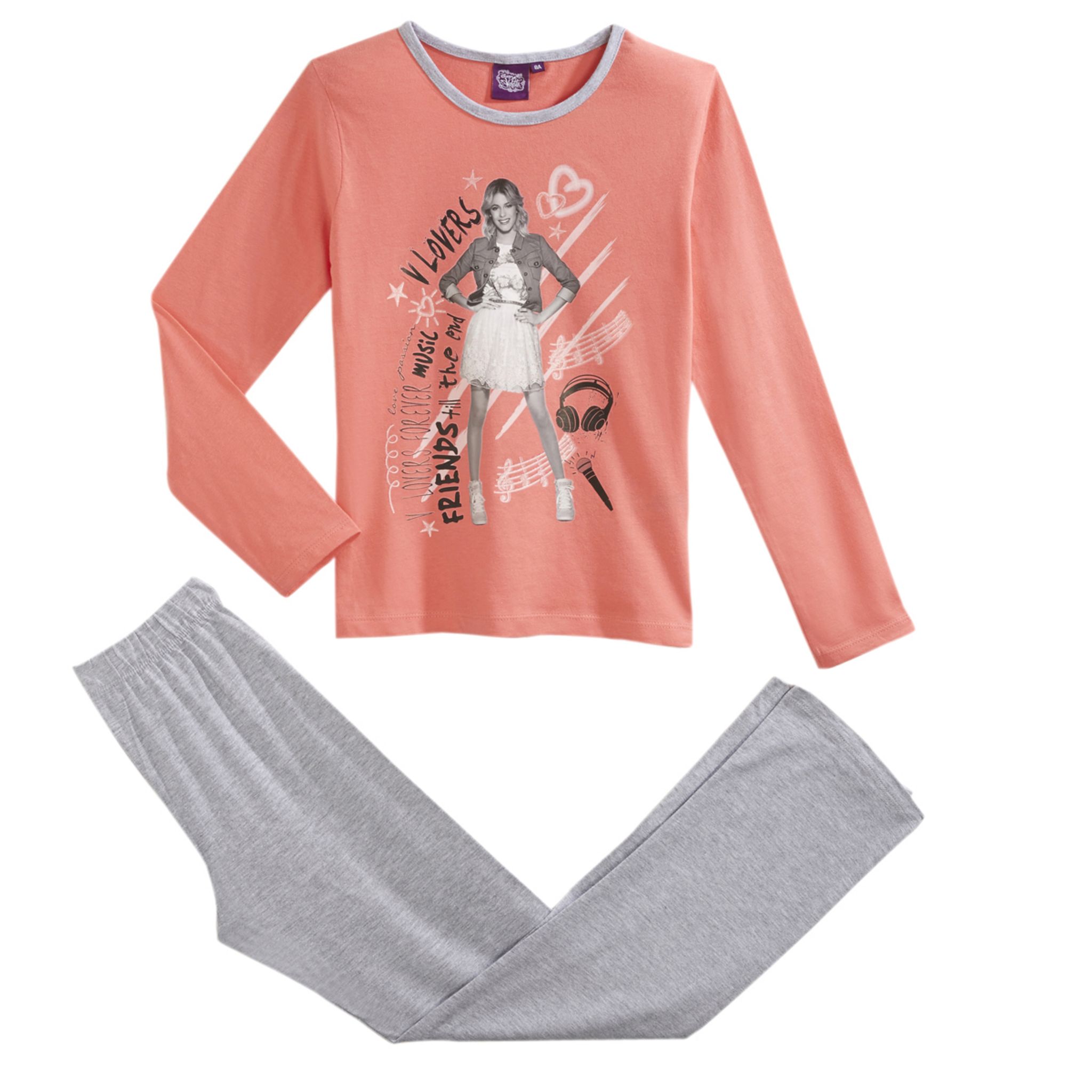 Violetta Pyjama en coton fille du 6 au 12 ans pas cher - Auchan.fr