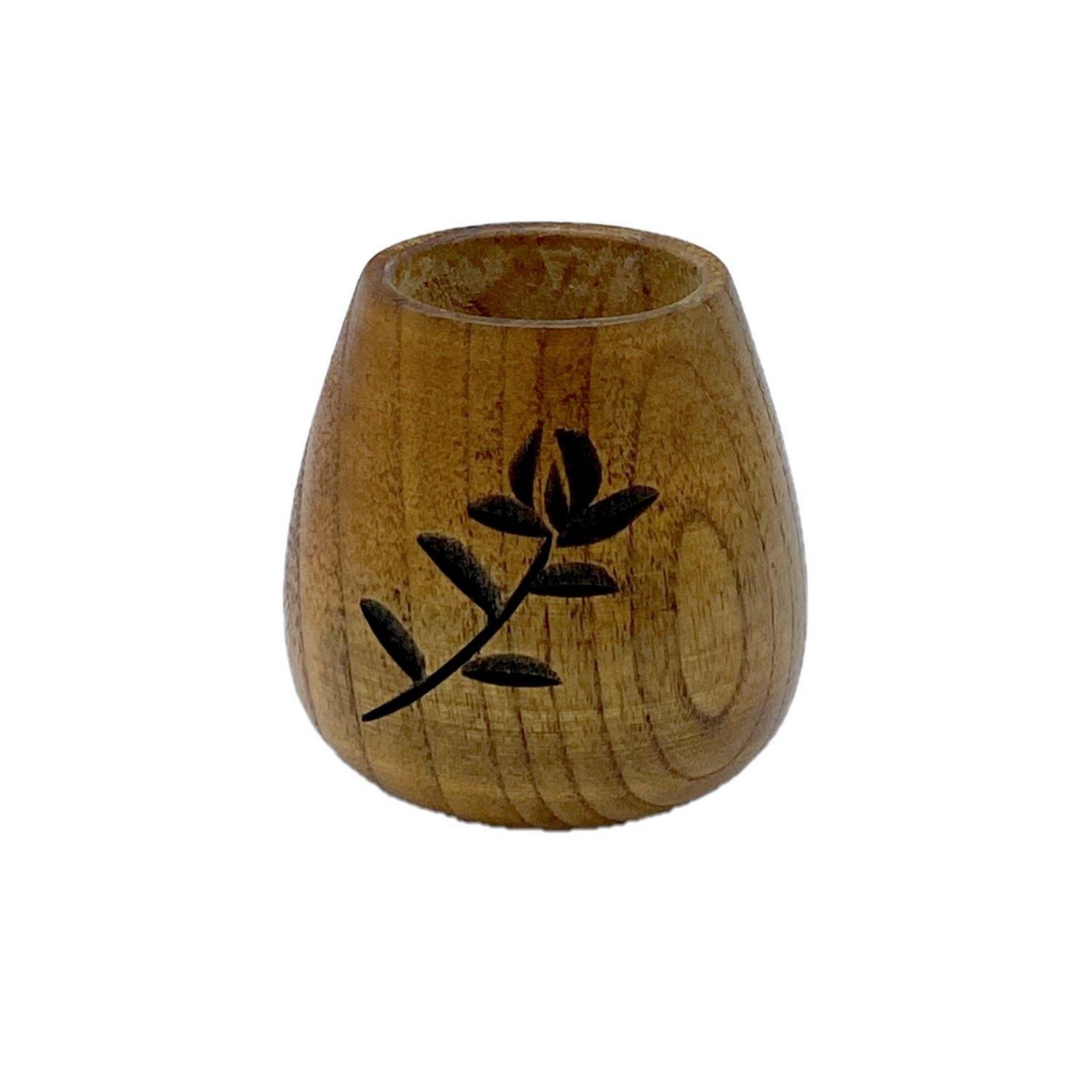 Calebasse fleur (pot à maté) traditionnelle en bois pas cher - Auchan.fr