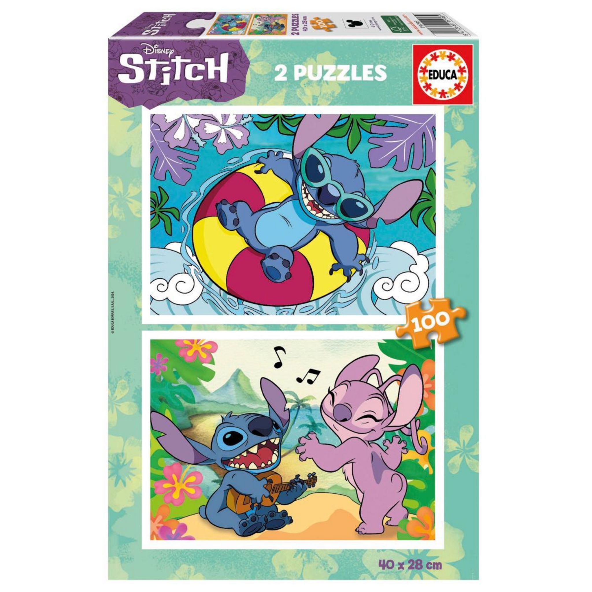 EDUCA Puzzle 2 x 100 pxs - Stitch pas cher - Auchan.fr