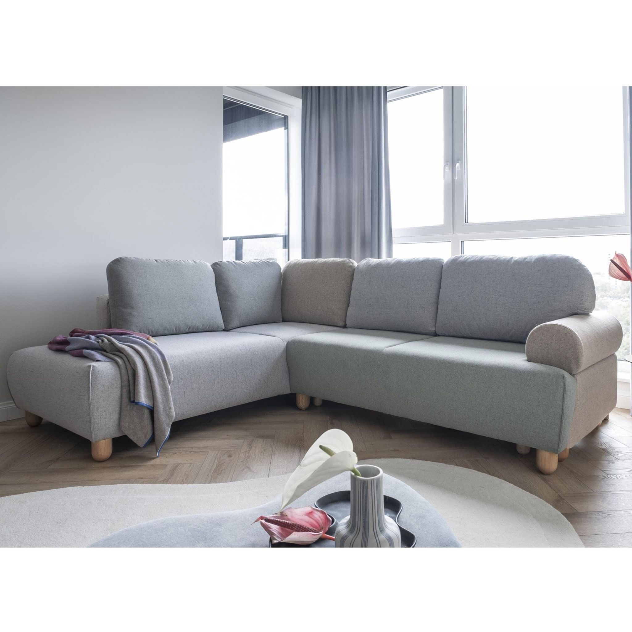 BEST MOBILIER Olli - canapé d'angle gauche - convertible - avec coffre ...