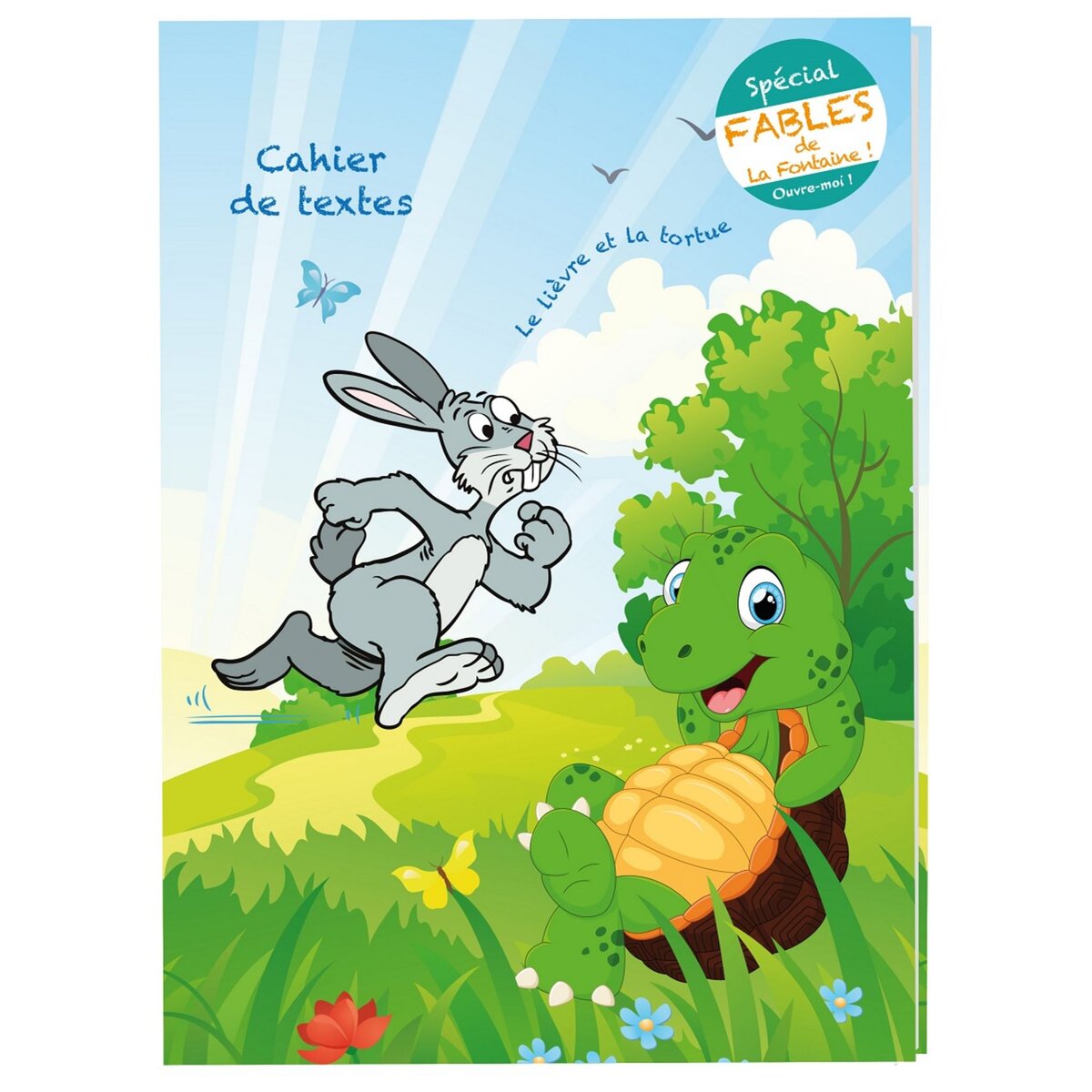 Cahier de texte fables de la Fontaine 15,5X21,5 - Le lièvre et la ...
