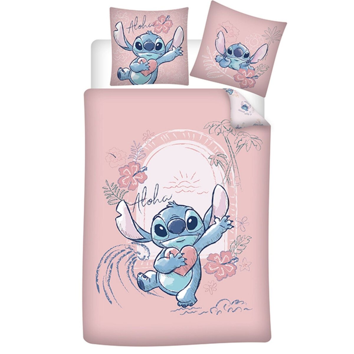 Parure Housse de couette enfant en coton STITCH pas cher - Auchan.fr