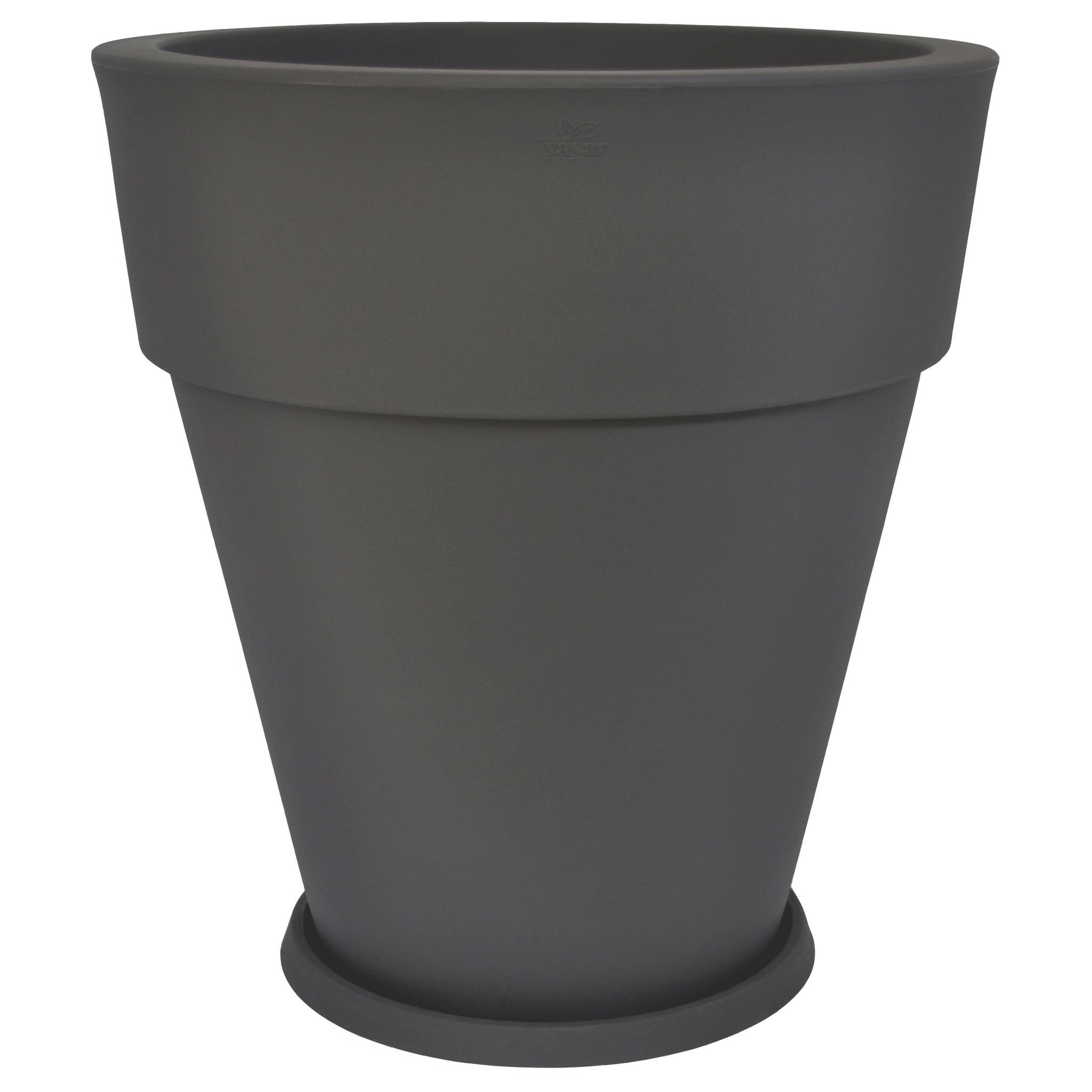 Pot rond XL + soucoupe RONDO, polyéthylène pas cher - Auchan.fr