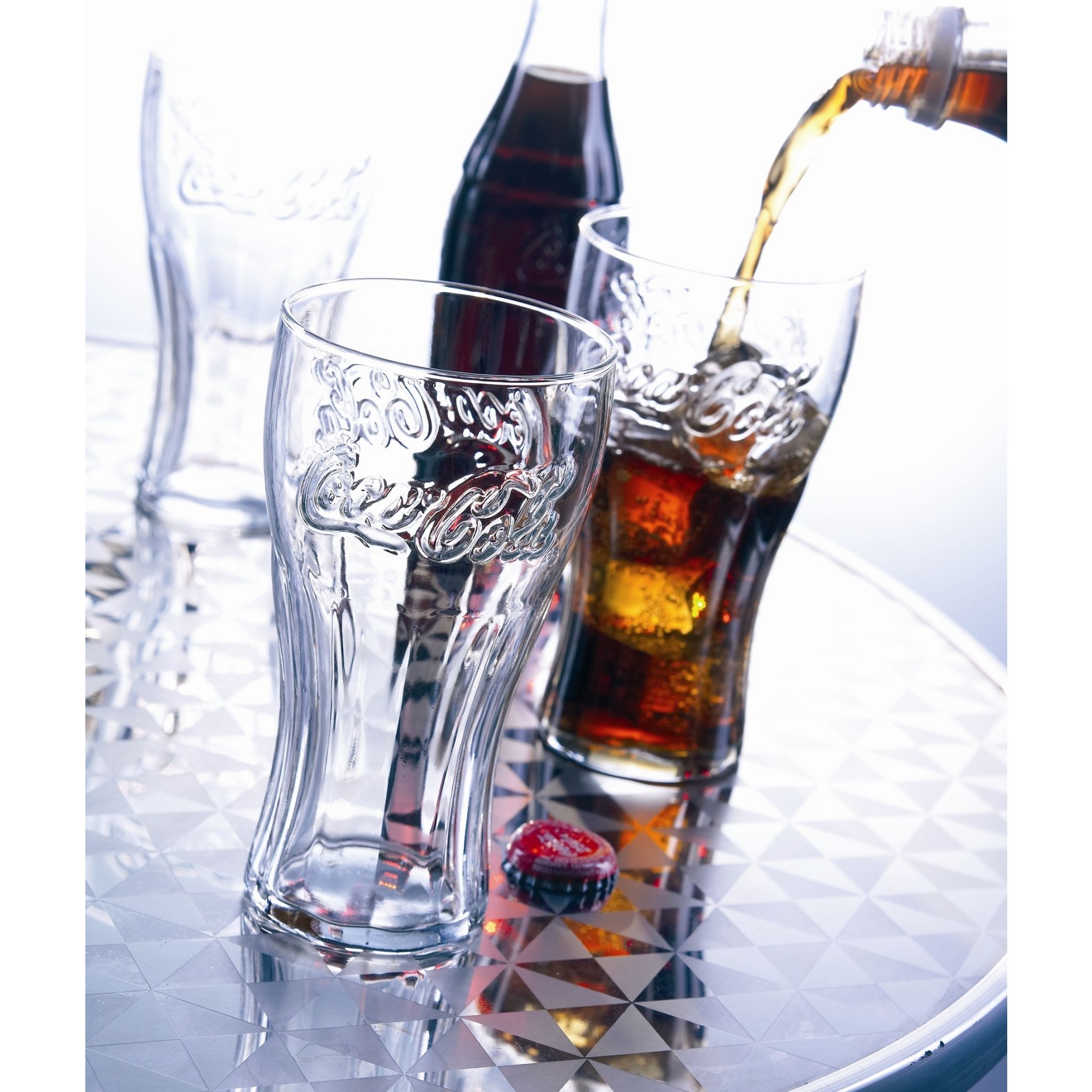 Lot de 3 verres forme haute Coca Contour pas cher - Auchan.fr