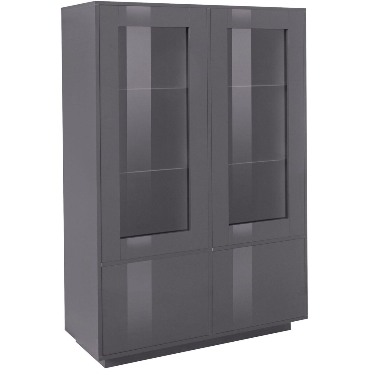 Vitrine moderne 4 portes 100 cm LUCERA pas cher - Auchan.fr