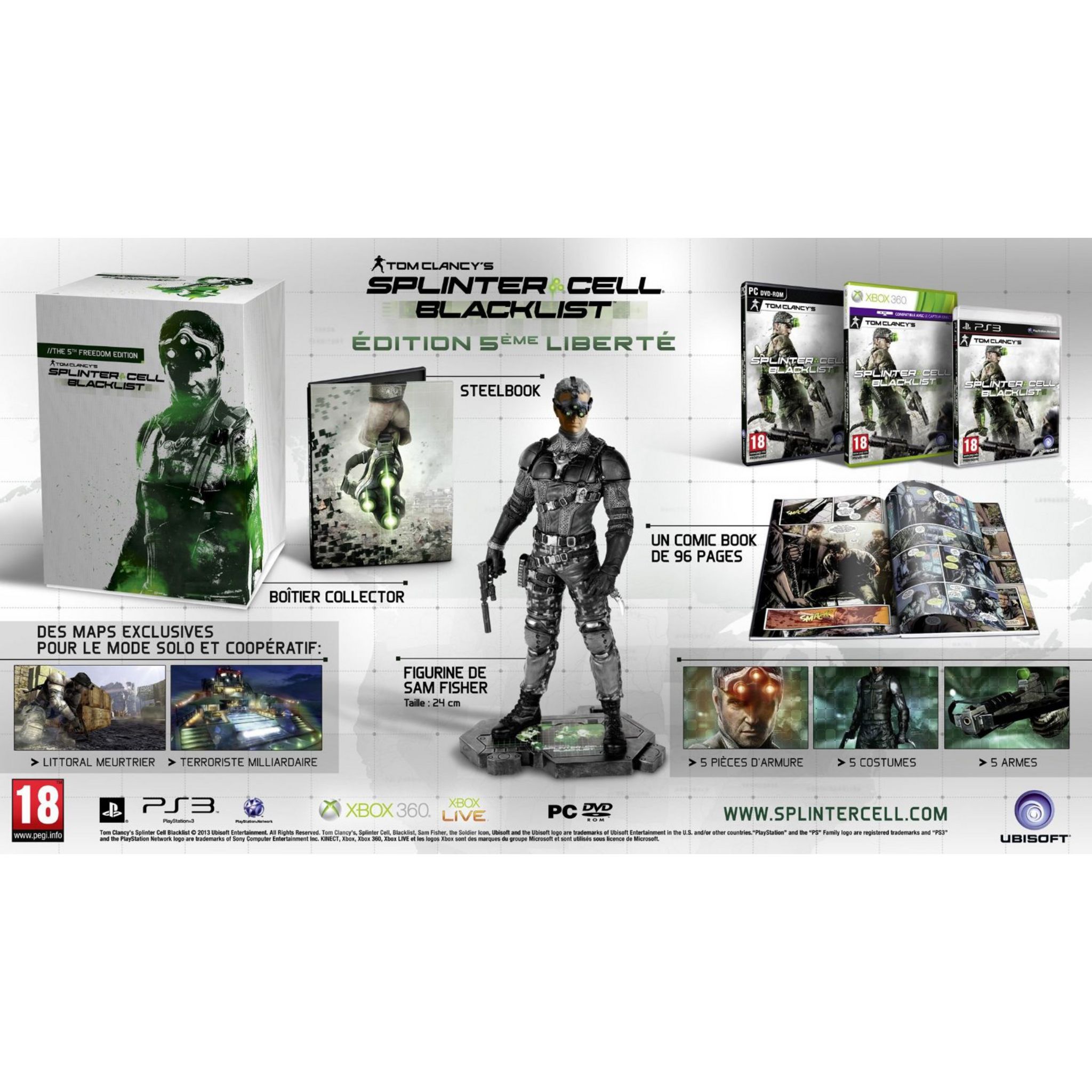 Splinter Cell Blacklist - Edition 5ème liberté Xbox 360 pas cher ...