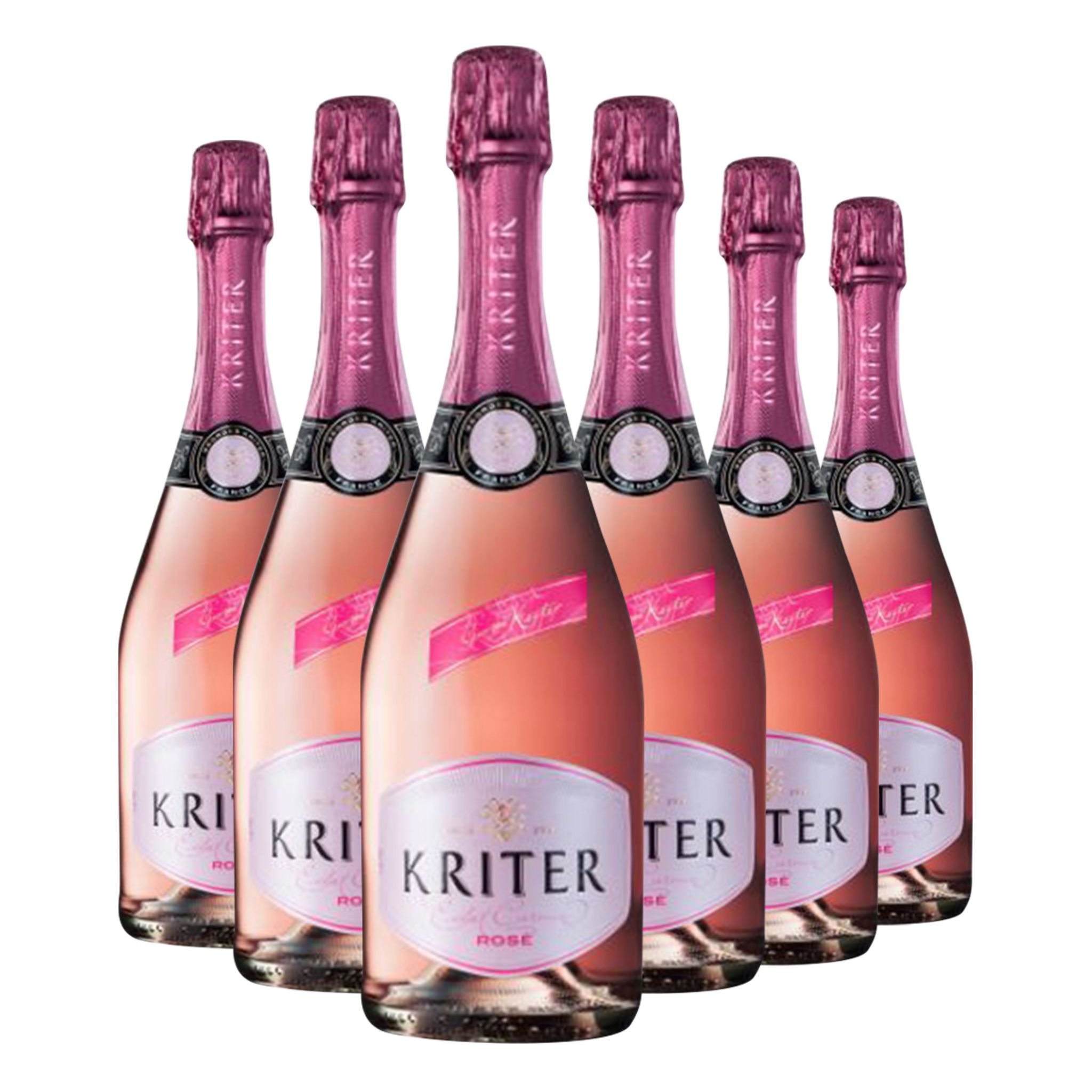 Lot de 6 bouteilles Vin Effervescent Kriter Rosé pas cher - Auchan.fr