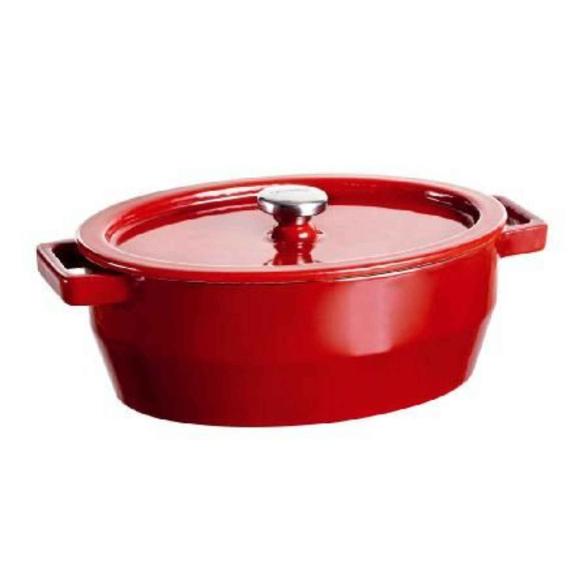 PYREX Cocotte ovale rouge en fonte 33 cm SLOW COOK pas cher - Auchan.fr
