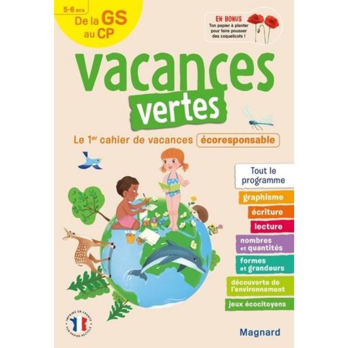 VACANCES VERTES, DE LA GS AU CP. LE PREMIER CAHIER DE VACANCES ...