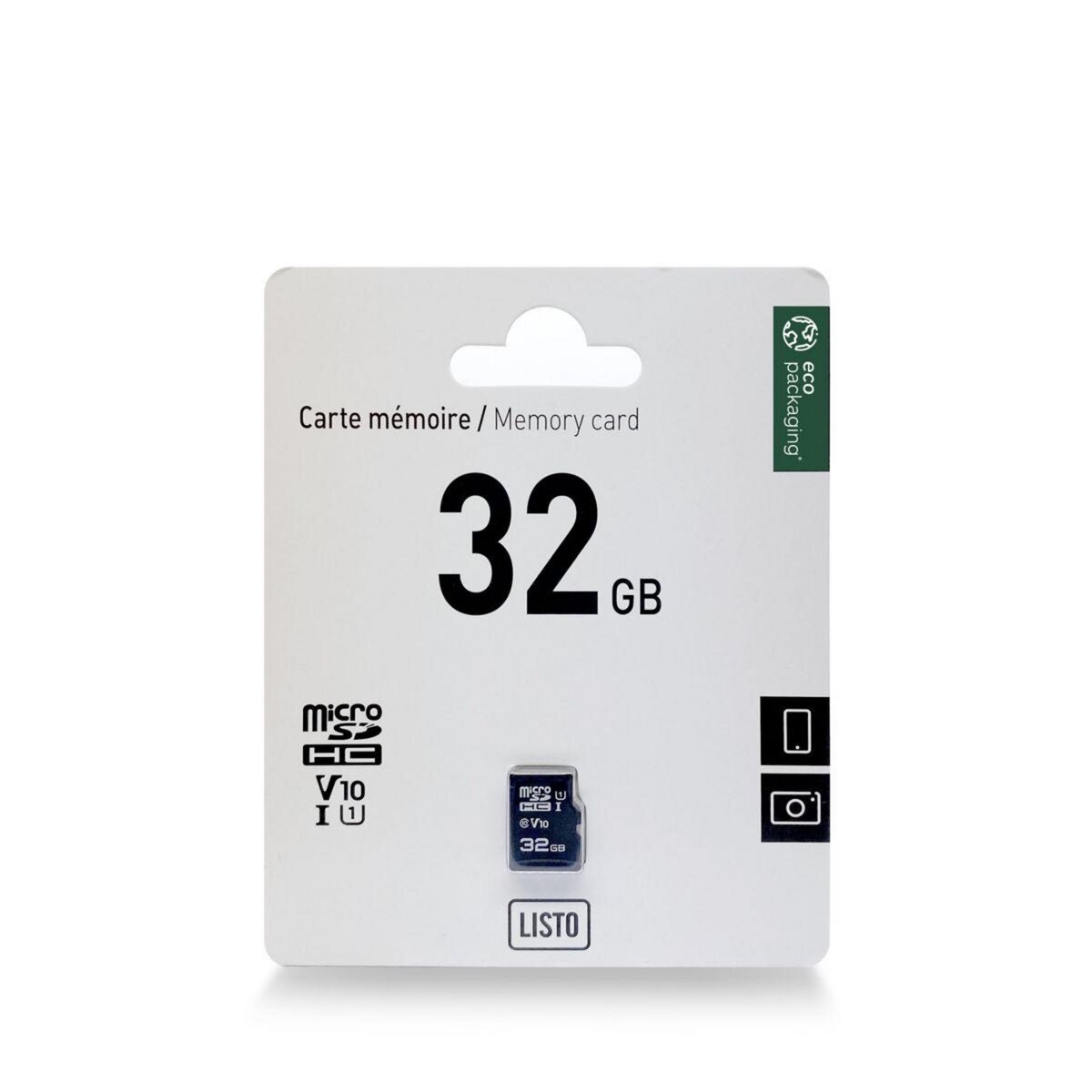 Listo Carte Micro SD 32Go micro SDHC pas cher - Auchan.fr