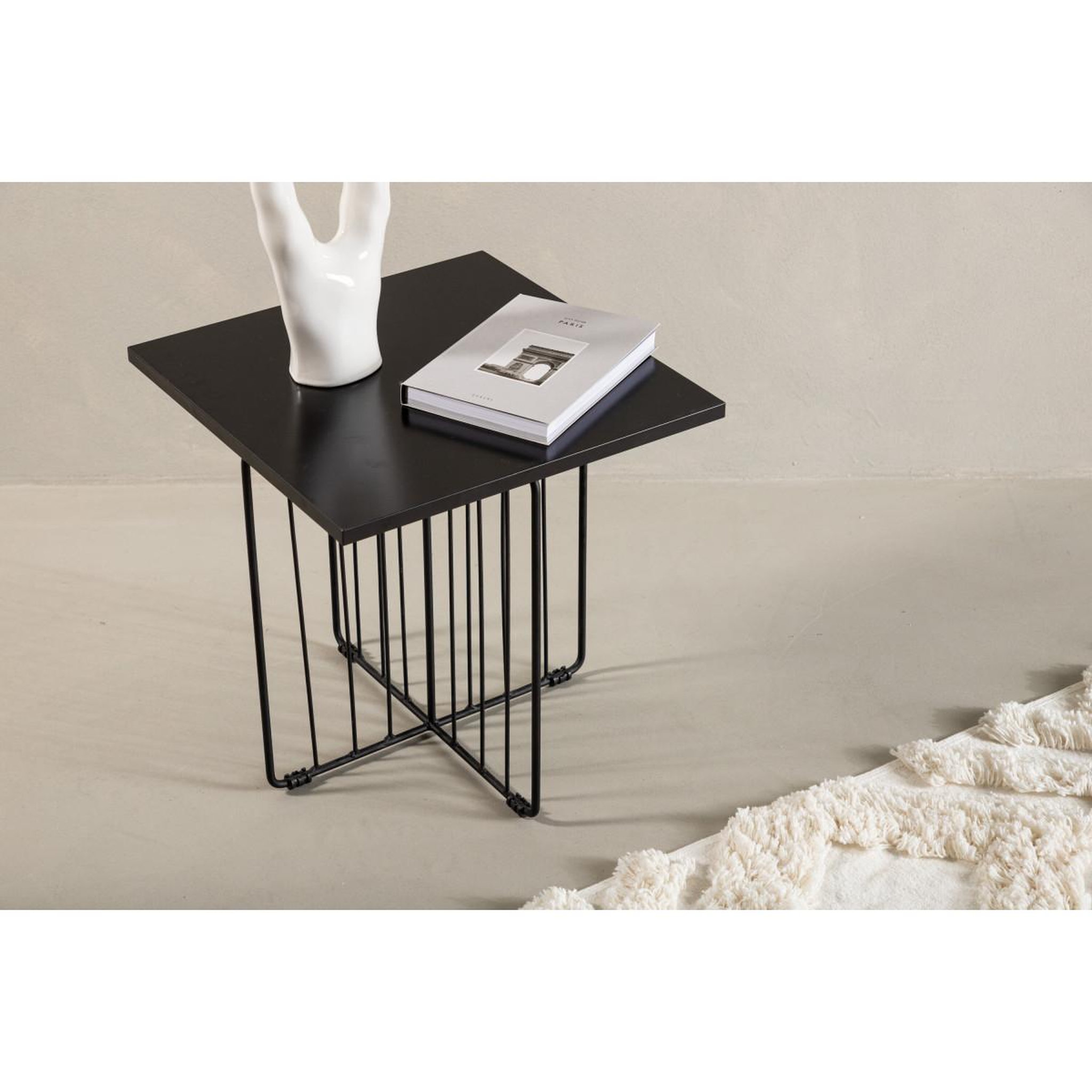 Paris Prix Table d'Appoint Design Dayton 40cm Noir pas cher - Auchan.fr