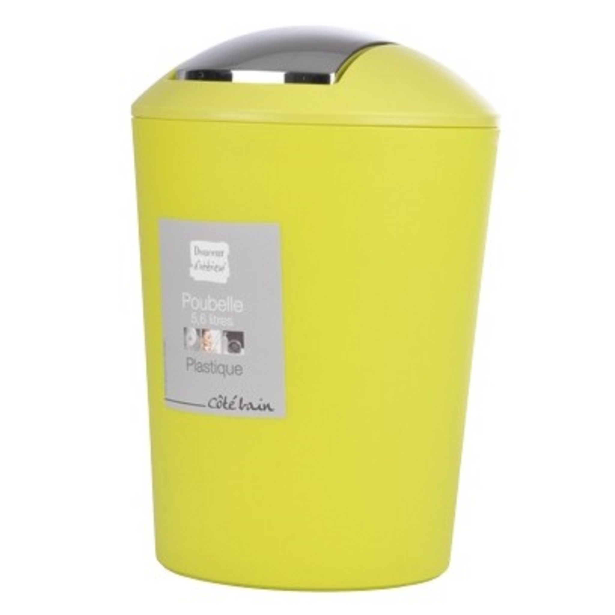 Poubelle salle de bain COLOR anis pas cher - Auchan.fr