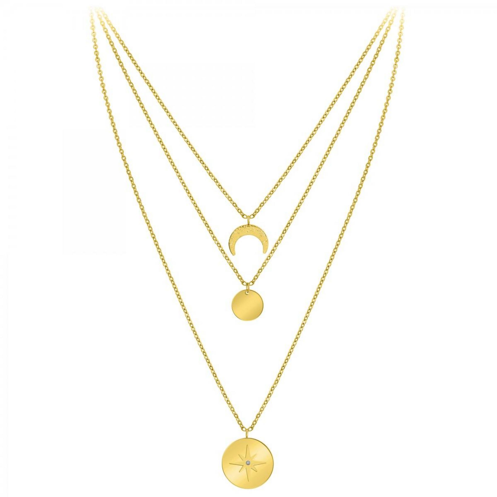 SC BOHEME Collier multi-rangs par SC Bohème orné d'un véritable diamant ...