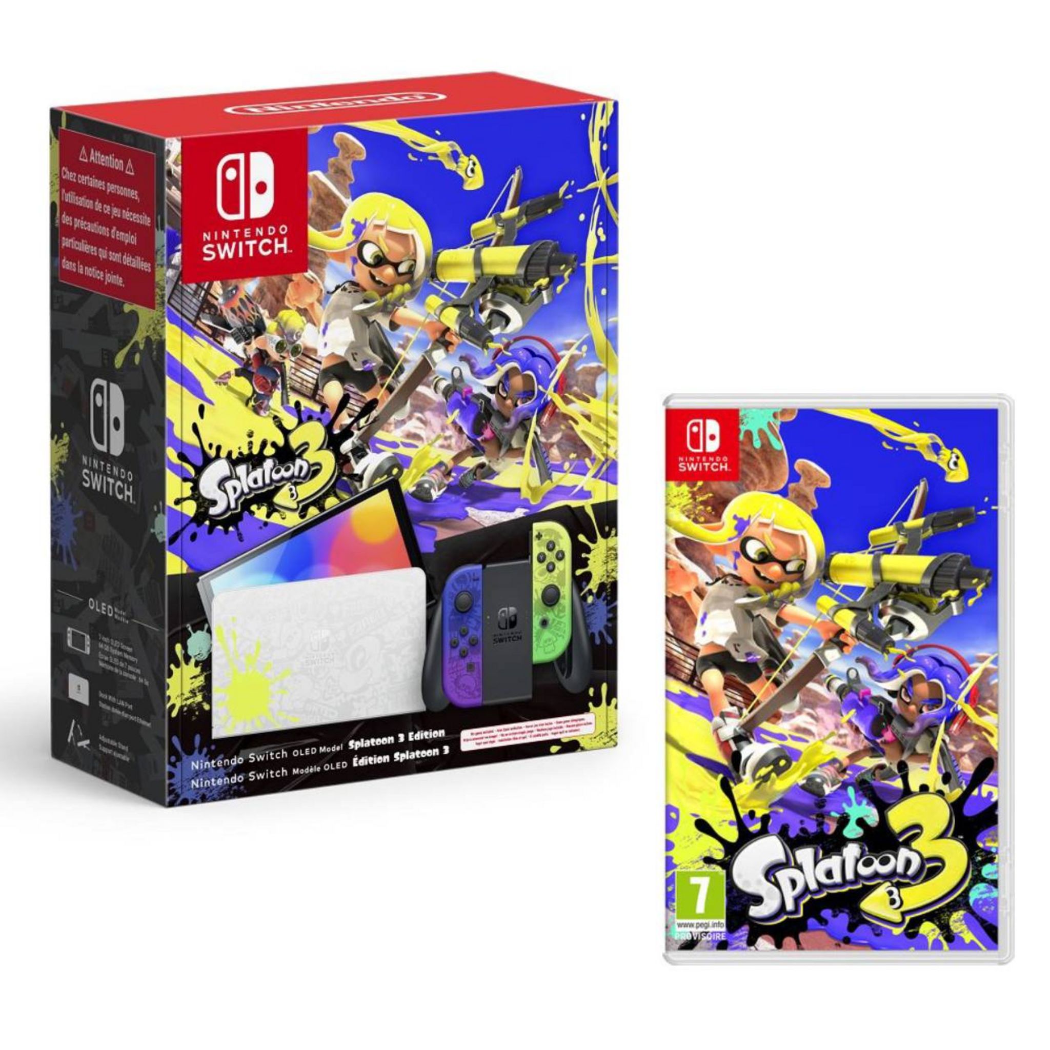 NINTENDO Console Nintendo Switch (modèle OLED) Edition Splatoon 3 ...