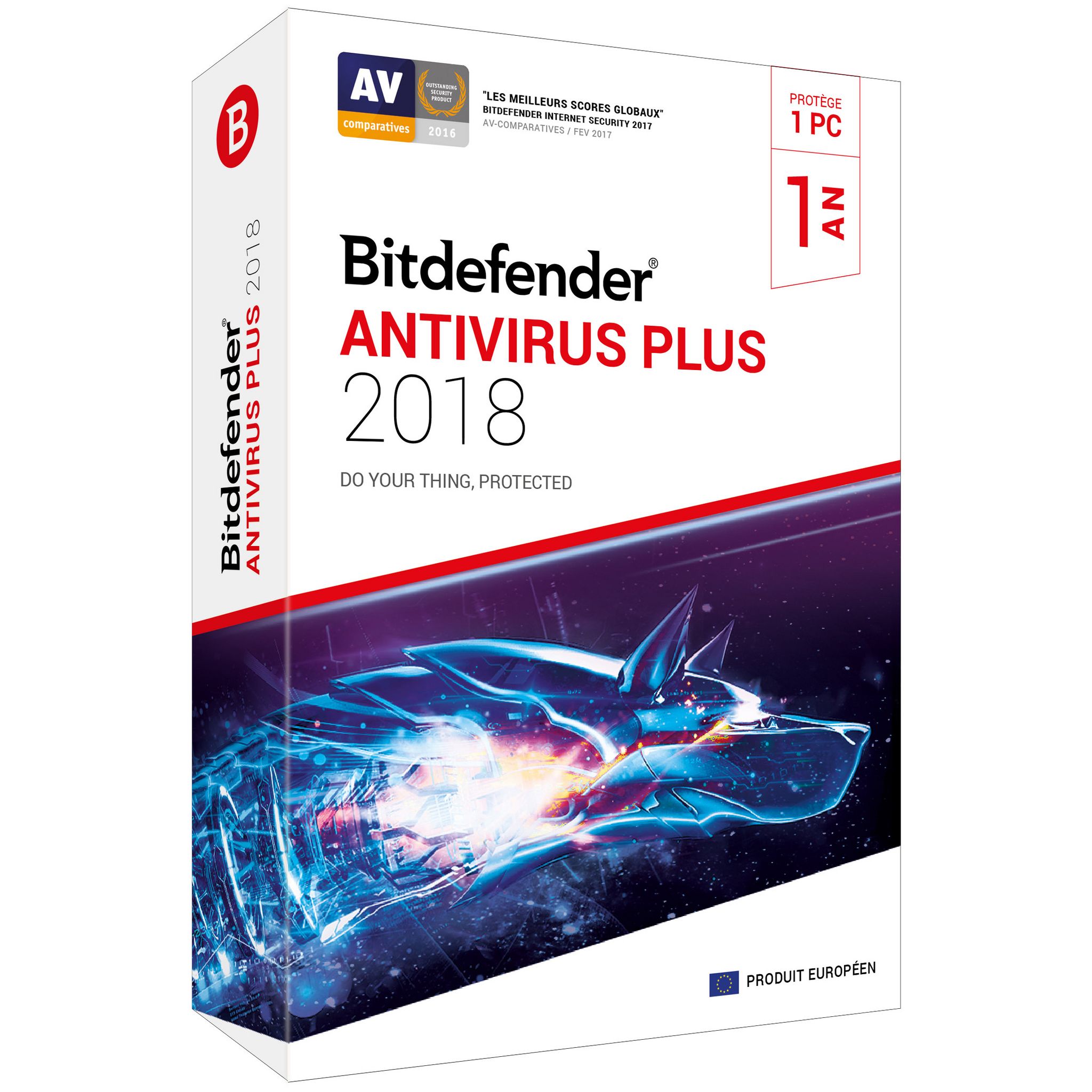 BITDEF ANTIVIRUS + 18 - 1 AN 1 PC pas cher - Auchan.fr