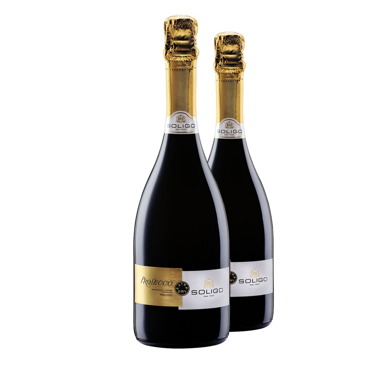 Lot de 2 bouteilles Prosecco Soligo Doc Extra-Dry pas cher - Auchan.fr