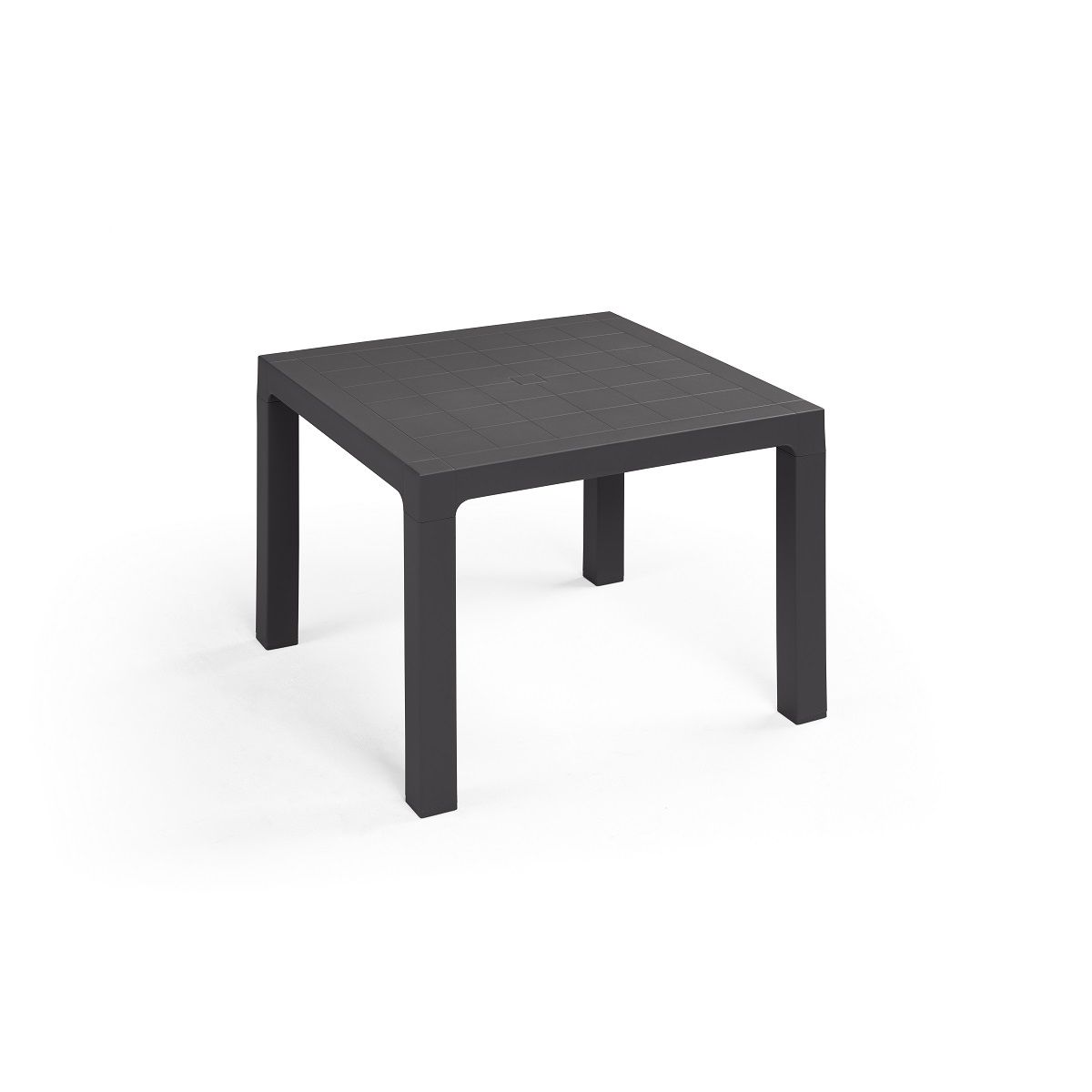 ARETA Table de jardin 90x90cm résine gris anthracite ARES pas cher ...