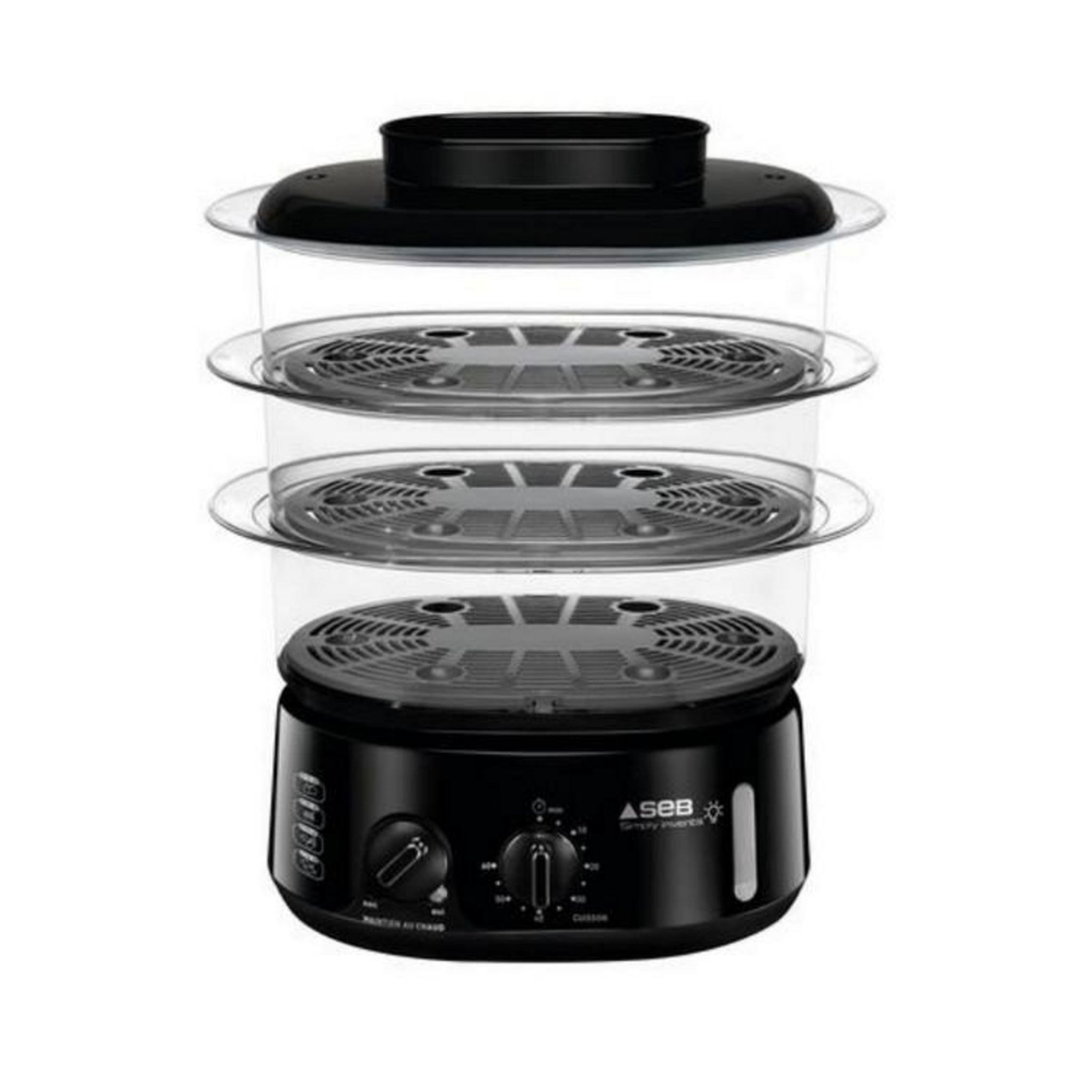 SEB Cuiseur vapeur 3 paniers 900w - vc110800 pas cher - Auchan.fr