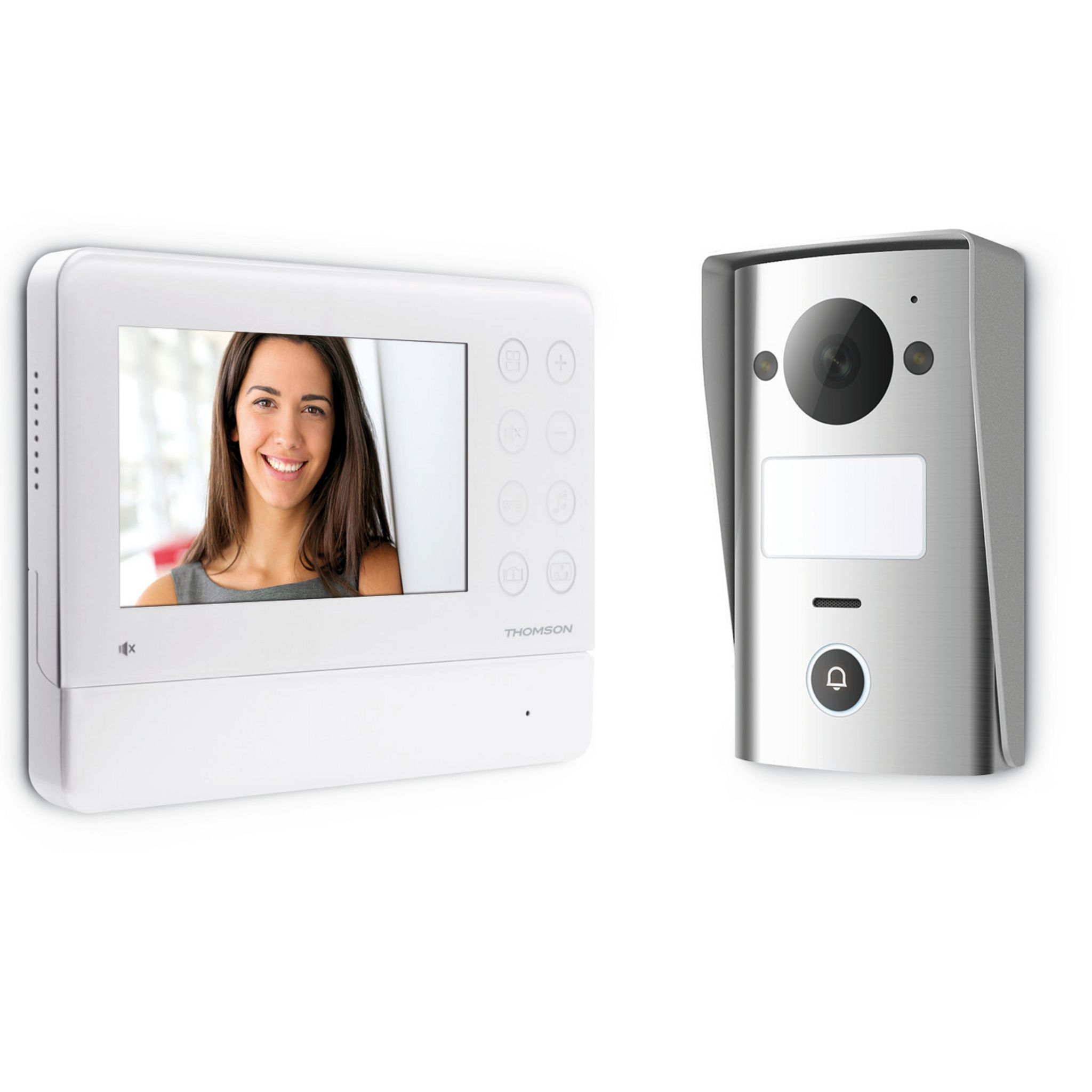 THOMSON Interphone vidéo 2 fils à mémorisation pas cher - Auchan.fr