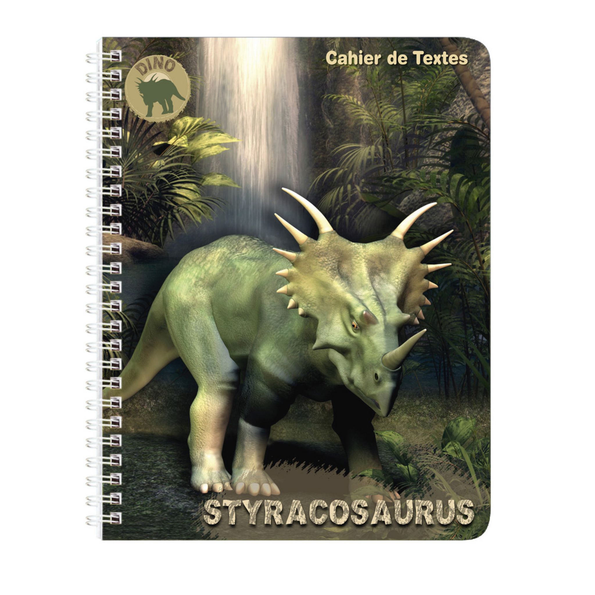 Cahier de texte Dinosaures 17x22cm - Styracosaurus pas cher - Auchan.fr