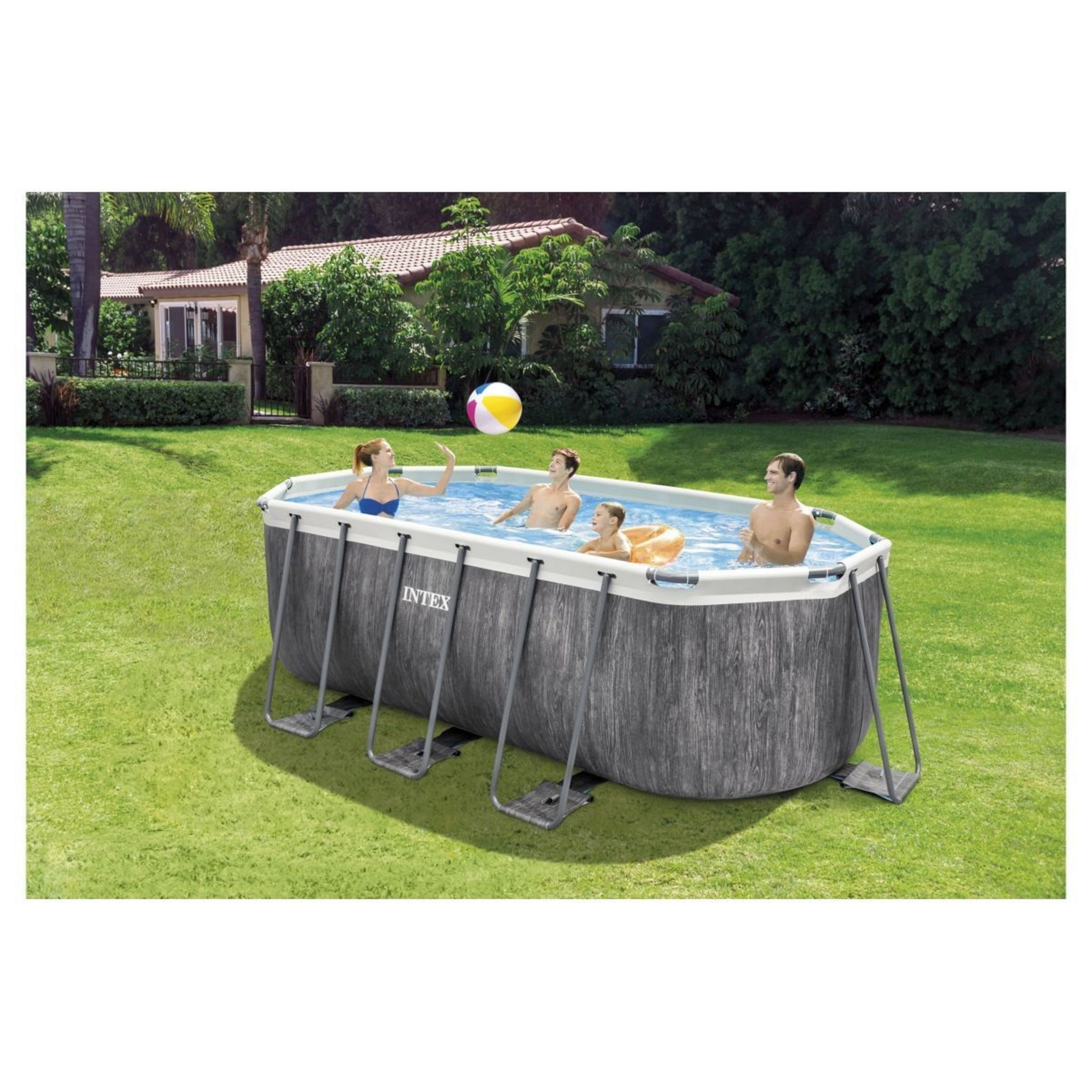 INTEX Piscine tubulaire ovale - 400x200cm - BALTIK PRISM FRAME pas cher ...