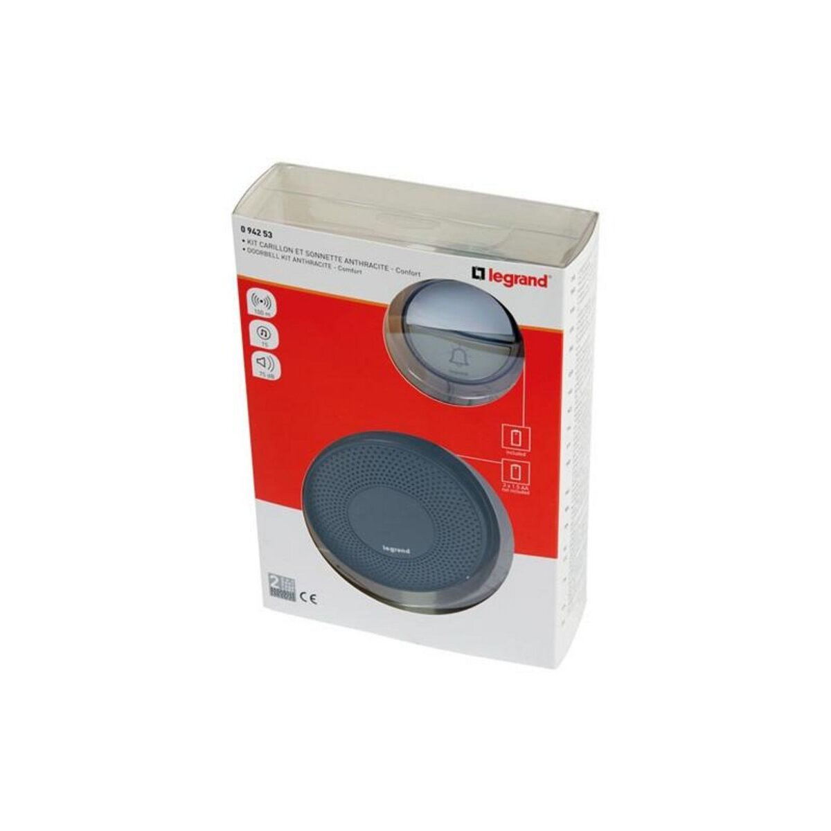 Legrand CARILLON SONNETTE SANS FIL 15MEL.NOIR LEGRAND - 094253 pas cher ...