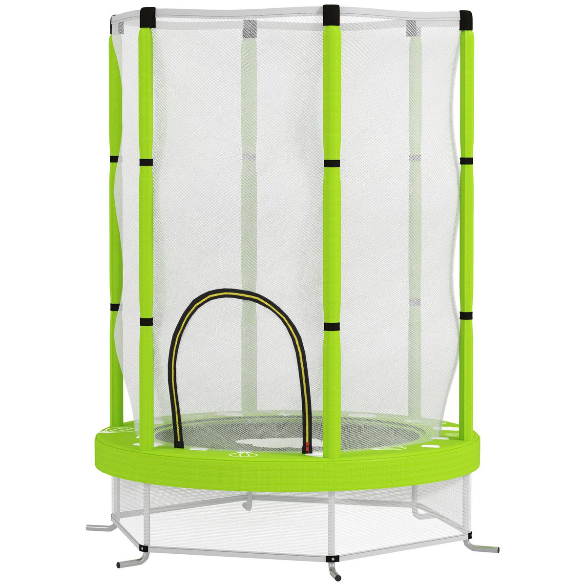 HOMCOM Trampoline enfant Ø140 cm max. 45 Kg - filet sécurité, porte ...