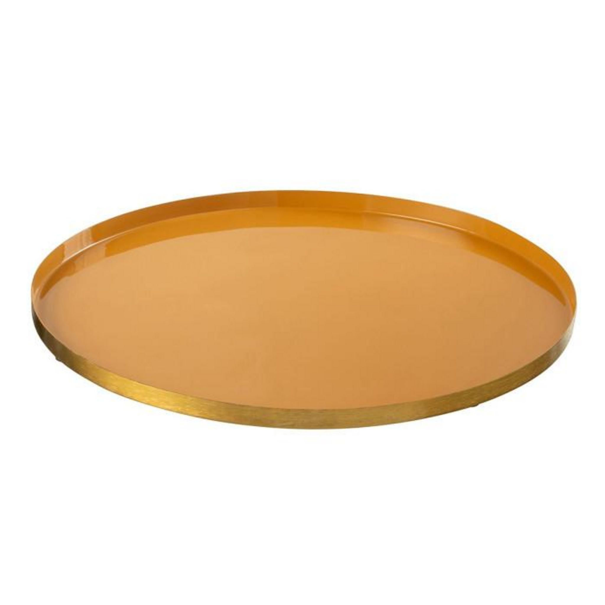 Paris Prix Plateau de Service en Métal Ezra 40cm Ocre pas cher - Auchan.fr