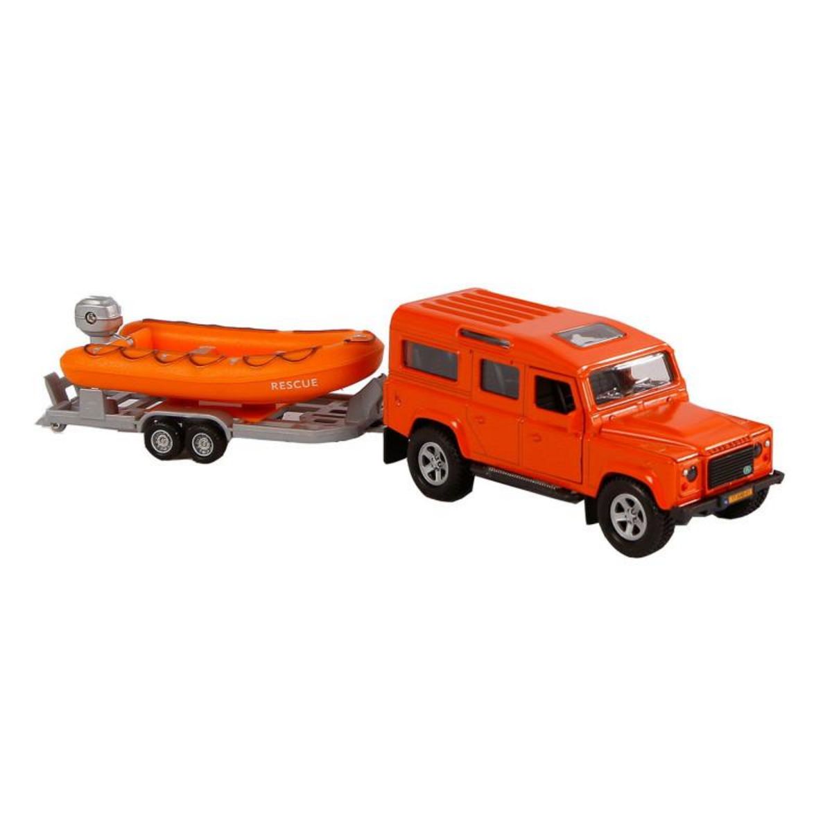 GLOB KIDS Kids Globe Die-cast Land Rover with Lifeboat, 27cm pas cher ...