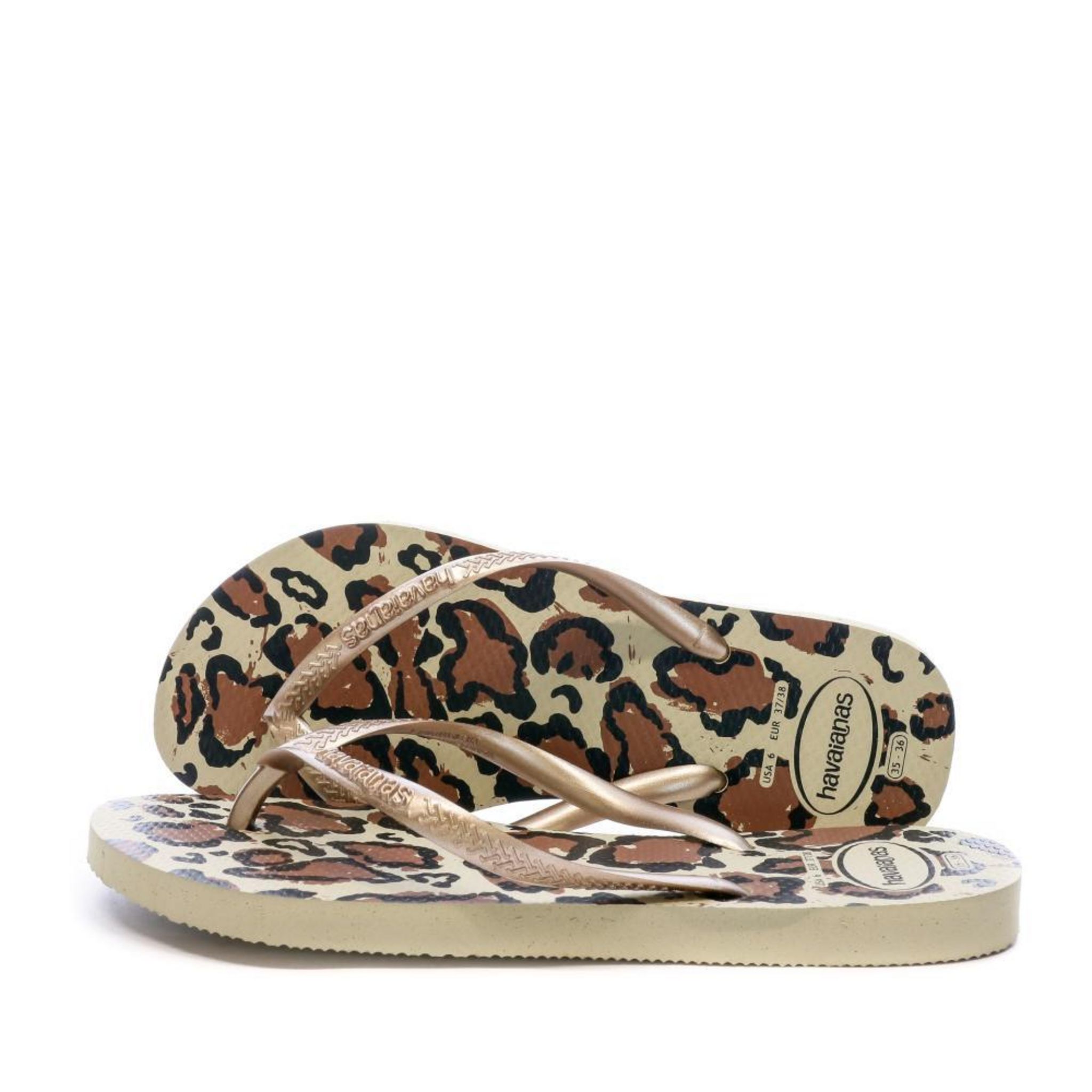 HAVAIANAS Tongs Léopard Femme Havaianas Slim Animals pas cher - Auchan.fr