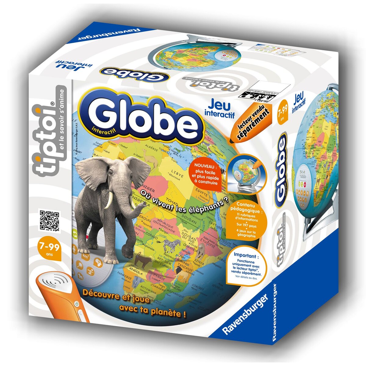 RAVENSBURGER Jeu Tiptoi Globe interactif pas cher - Auchan.fr