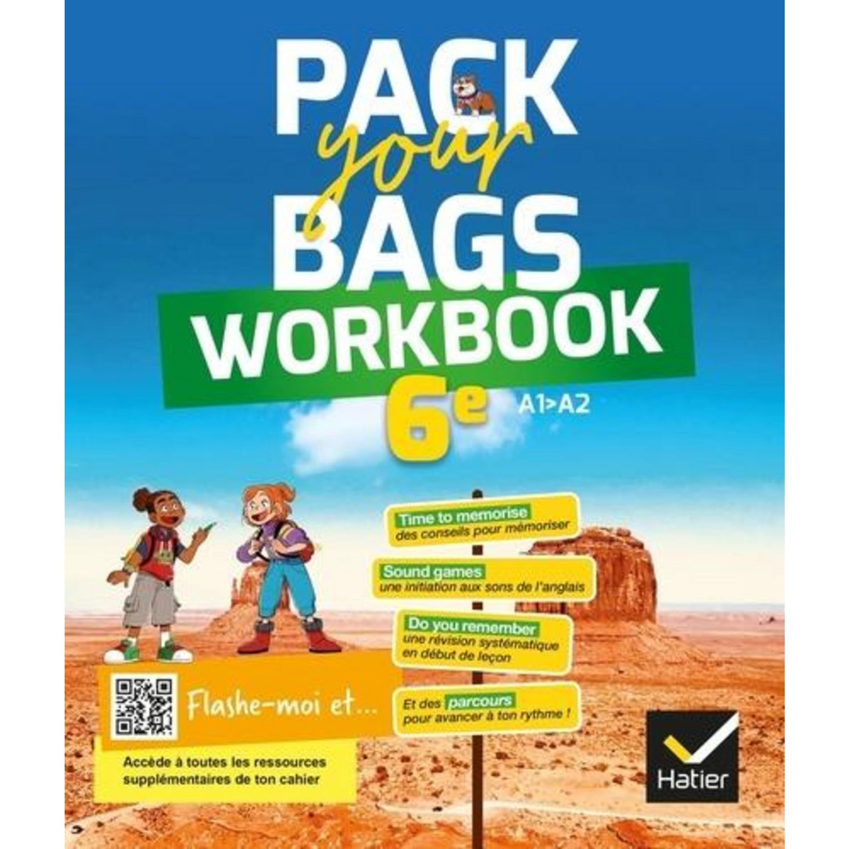 PACK YOUR BAGS 6E A1>A2. WORKBOOK, EDITION 2021, Jardon Elisabeth pas ...