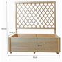 Habitat et Jardin Jardinière en bois Orpin avec treillis - 98 x 34 x ...