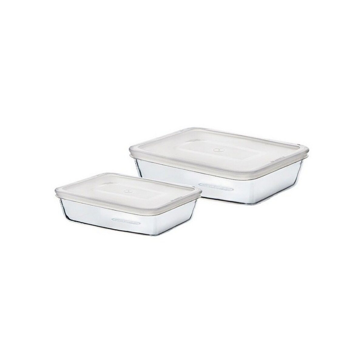 PYREX Lot 2 plats rectangulaires avec couvercle 22*17 cm + 25*19 cm ...