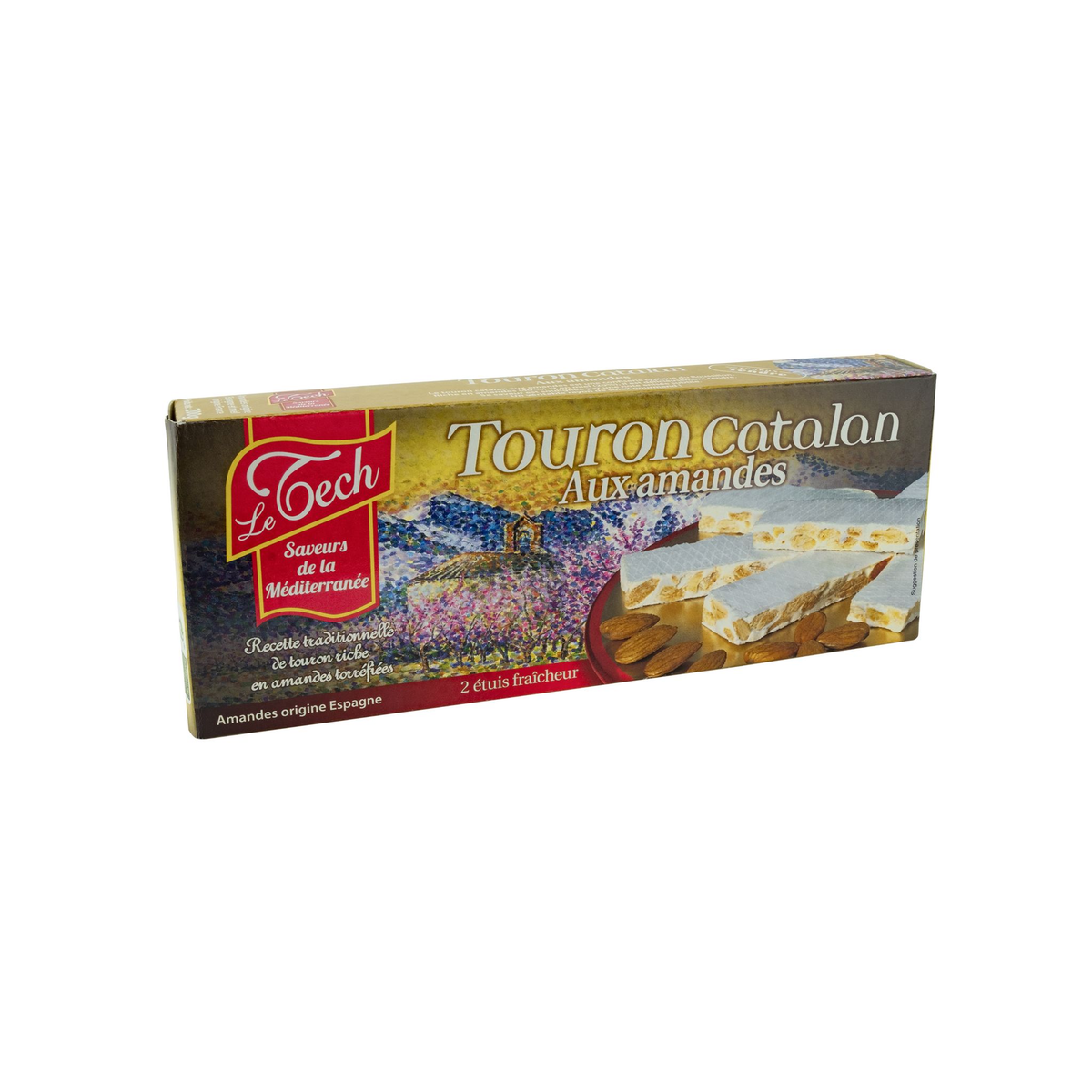 LE TECH Touron catalan aux amandes 2 étuis fraîcheur 200g pas cher ...