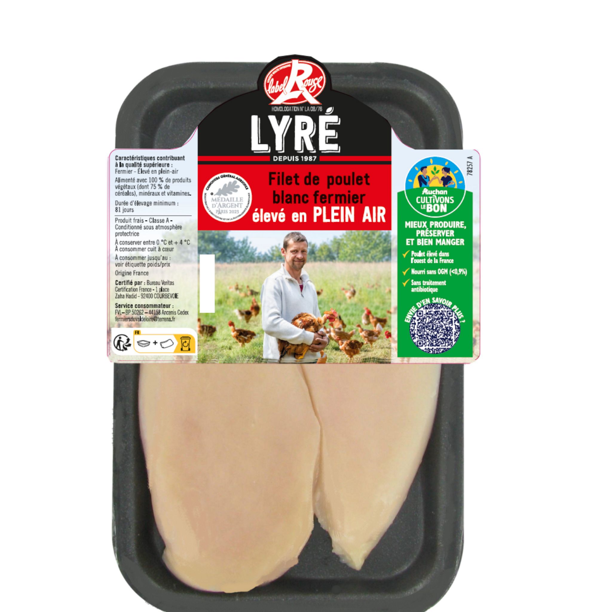 LYRE CULTIVONS LE BON Filets de poulet blanc fermier Label Rouge 2 ...