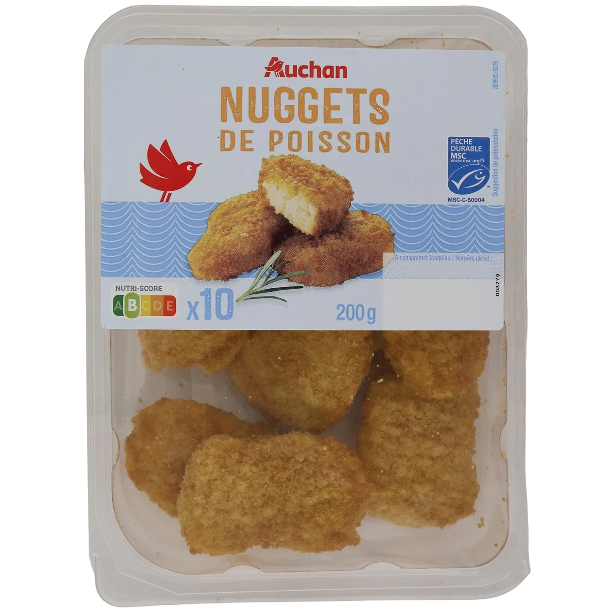 AUCHAN Nuggets de poisson 10 pièces 200g pas cher - Auchan.fr