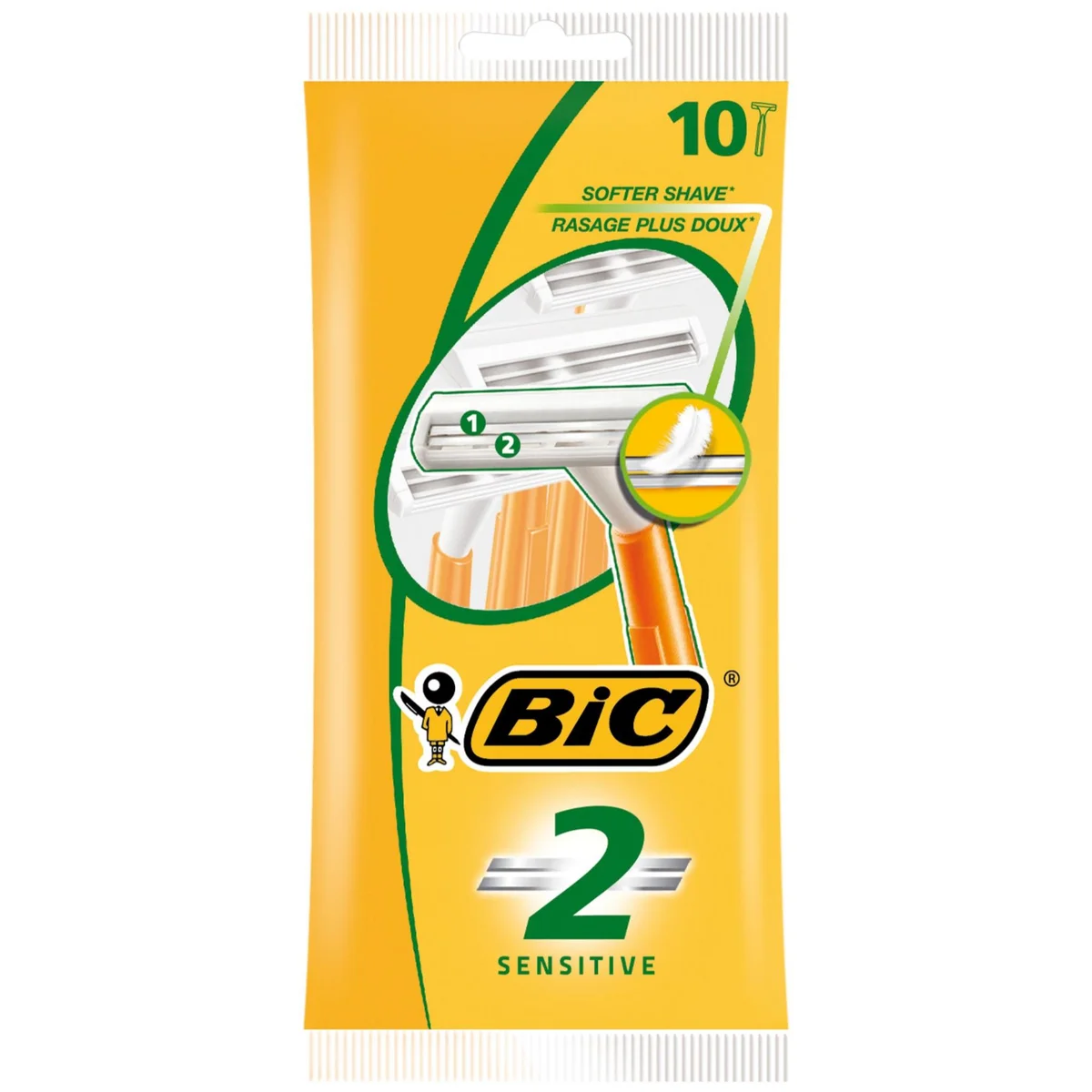BIC Rasoirs jetables 2 lames 10 rasoirs pas cher - Auchan.fr